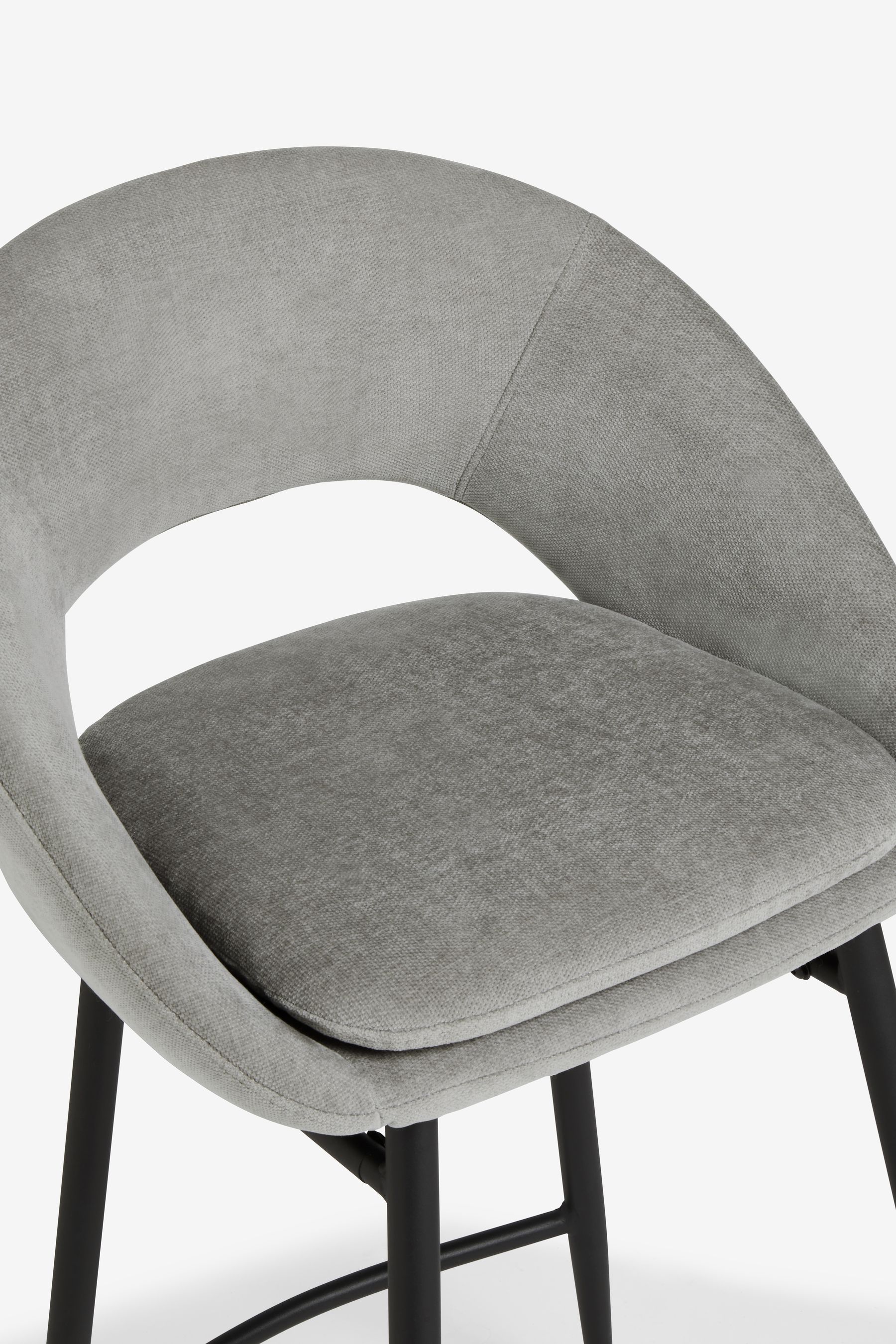 Buy Fine Chenille Mid Grey Hewitt Bar Stool from the Next UK online shop
