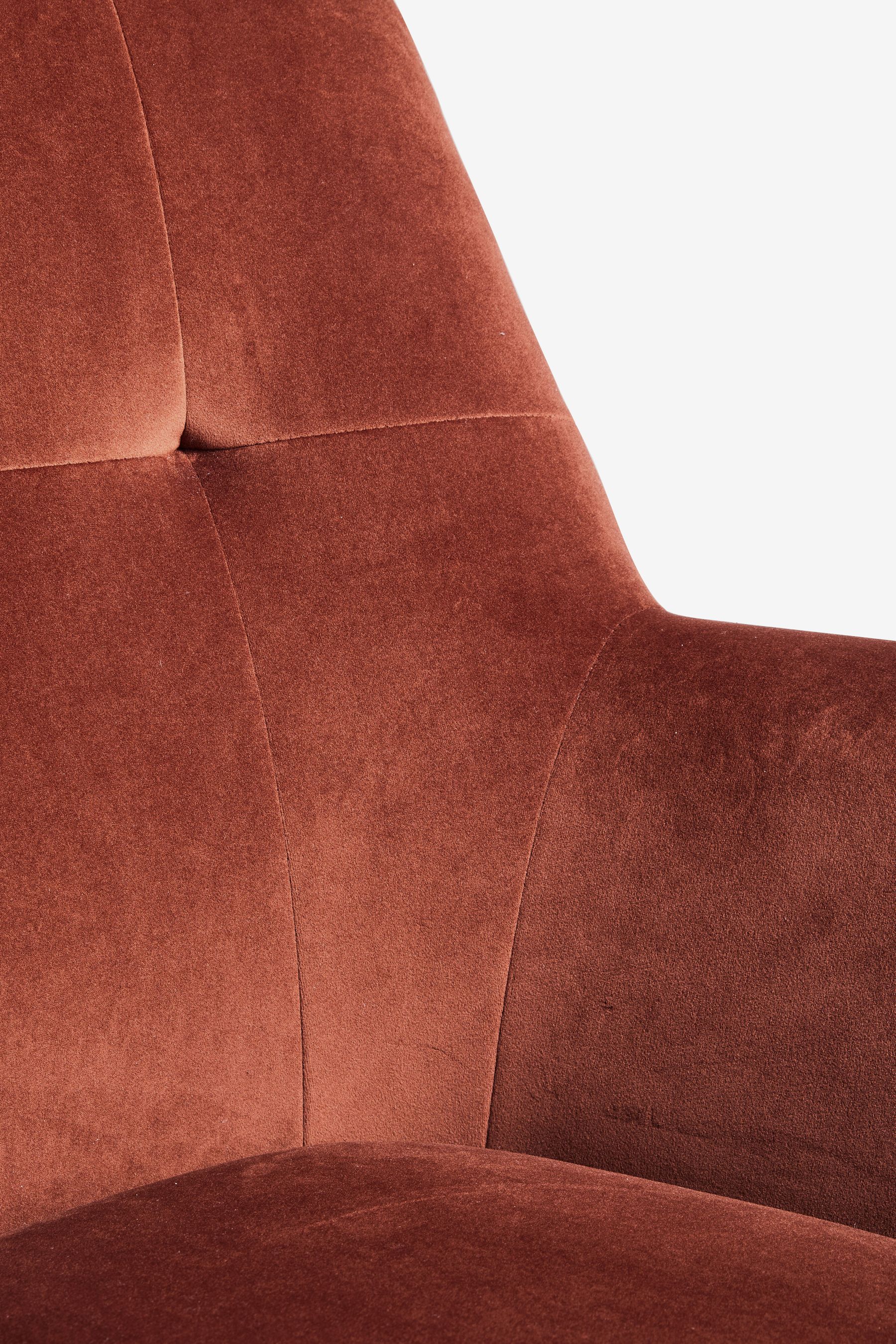 Buy Soft Velvet Rust Brown Carter Armchair from Next Ireland