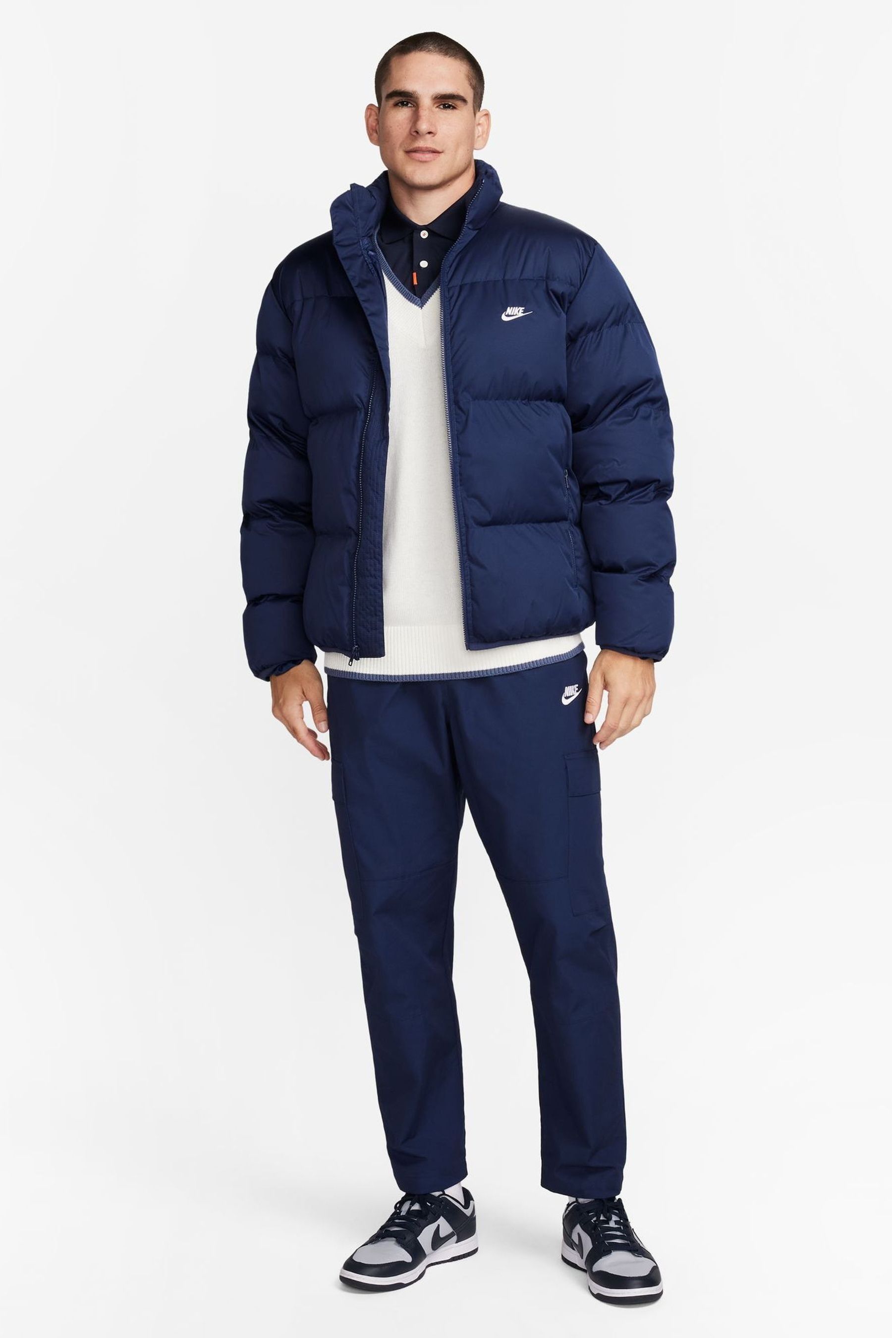 Buy Nike Blue Padded Puffer Jacket from the Next UK online shop