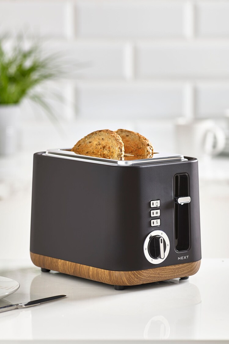 Buy Black Bronx Wood Effect 2 Slice Toaster from the Next UK online shop