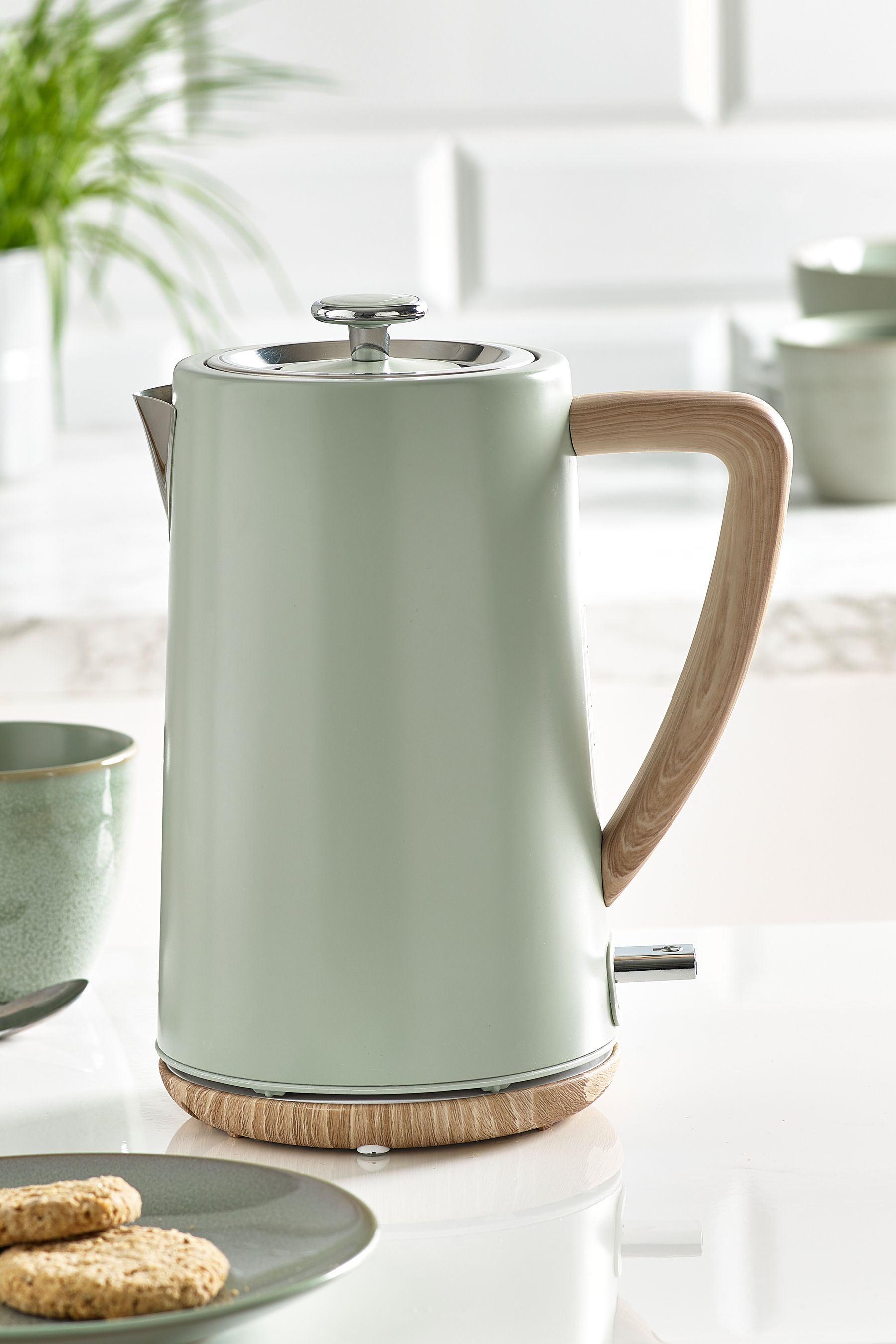 Buy Sage Green Bronx Wood Effect Kettle from the Next UK online shop