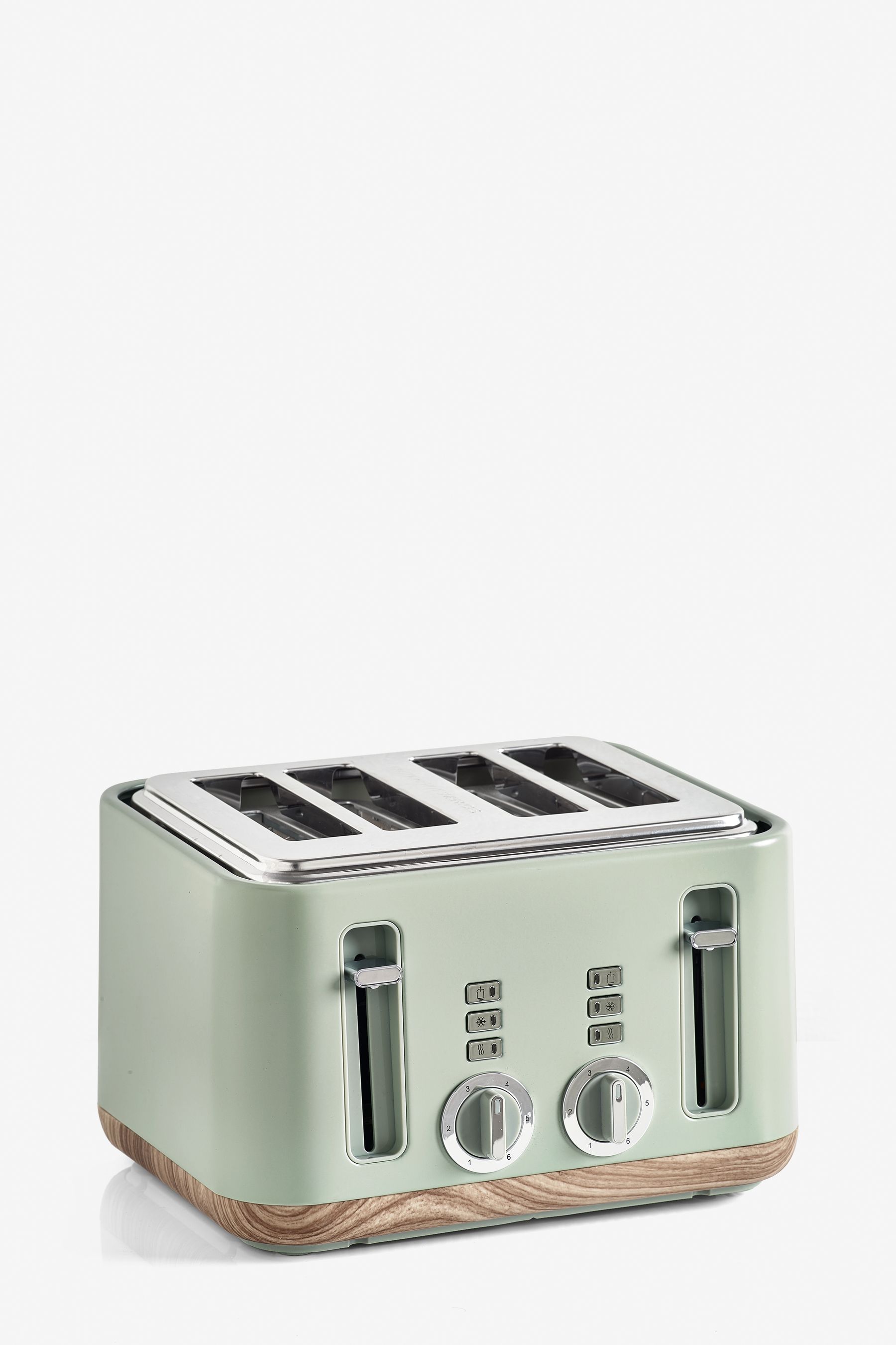 Buy Sage Green Bronx Wood Effect 4 Slice Toaster from the Next UK ...