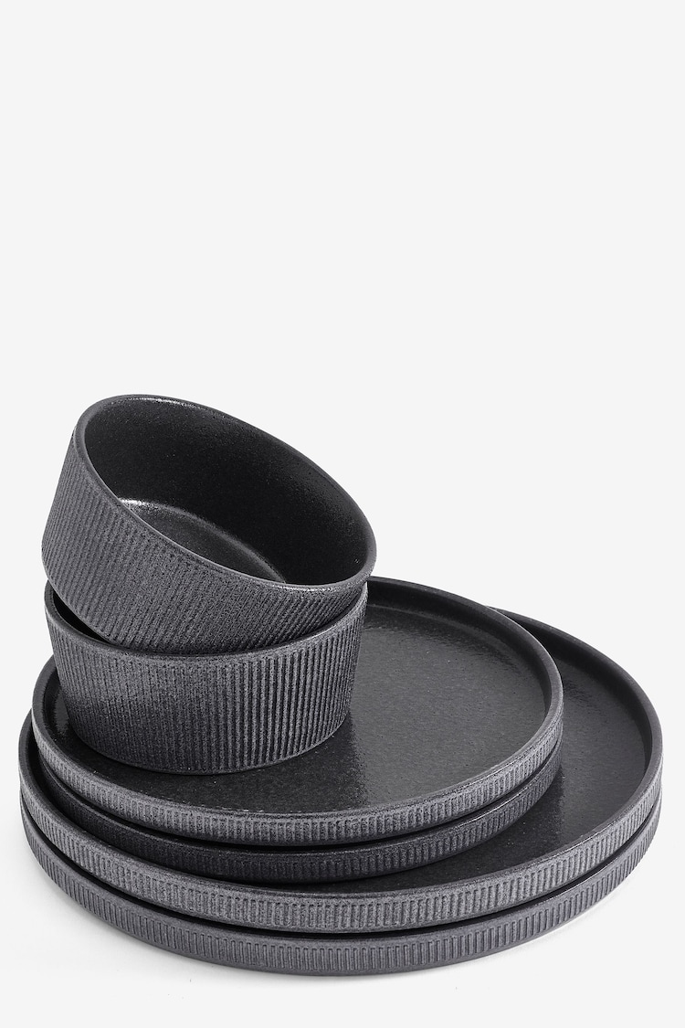 Buy 12 Piece Charcoal Grey Stamford Dinner Set from the Next UK online shop