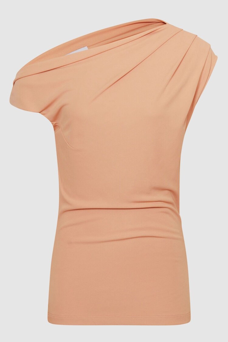 Buy Reiss Blush Celia Short Sleeve Drape Top from the Next UK online shop