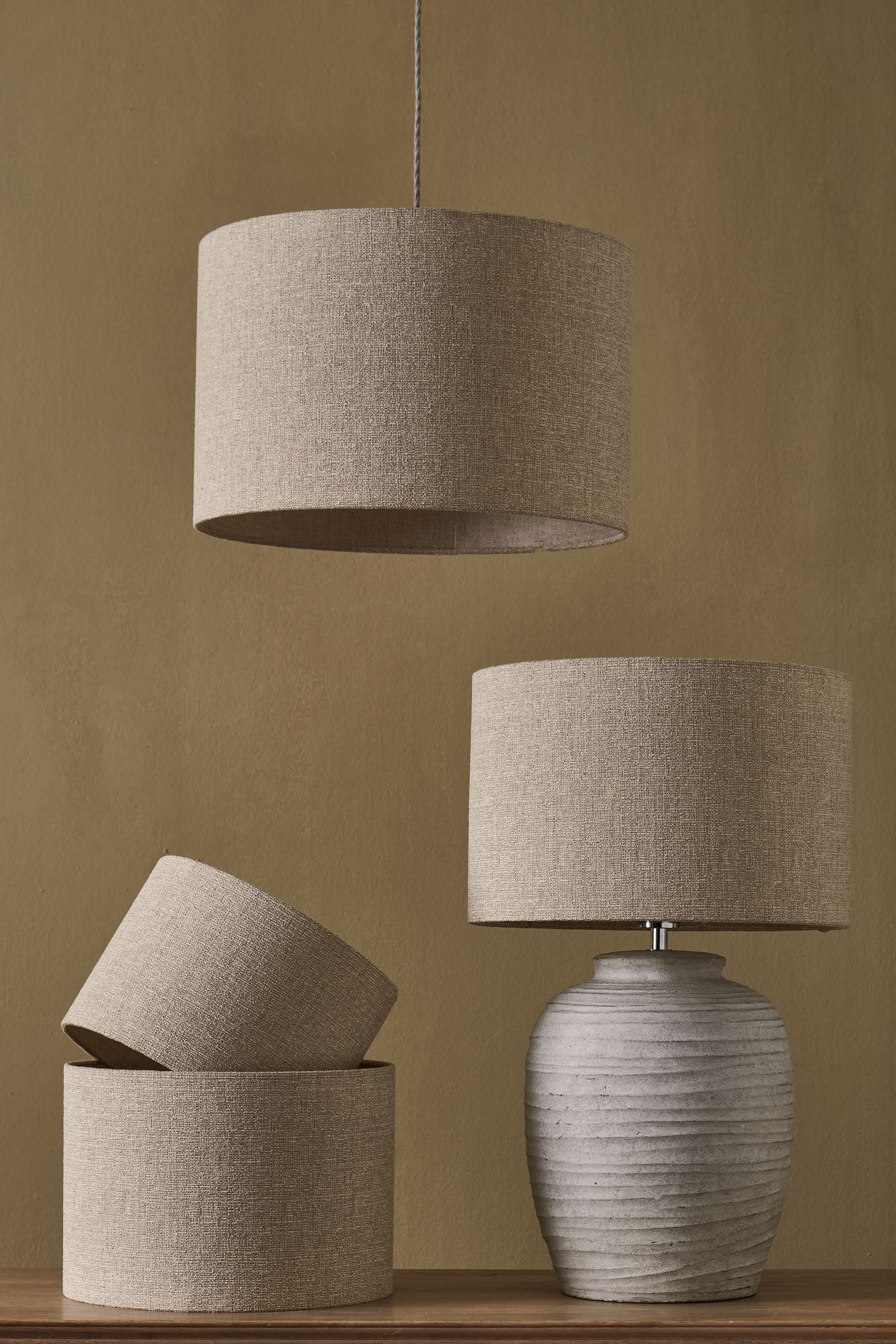 Buy Neutral Tweedy Plain Easy Fit Shade Ceiling Light from the Next UK ...