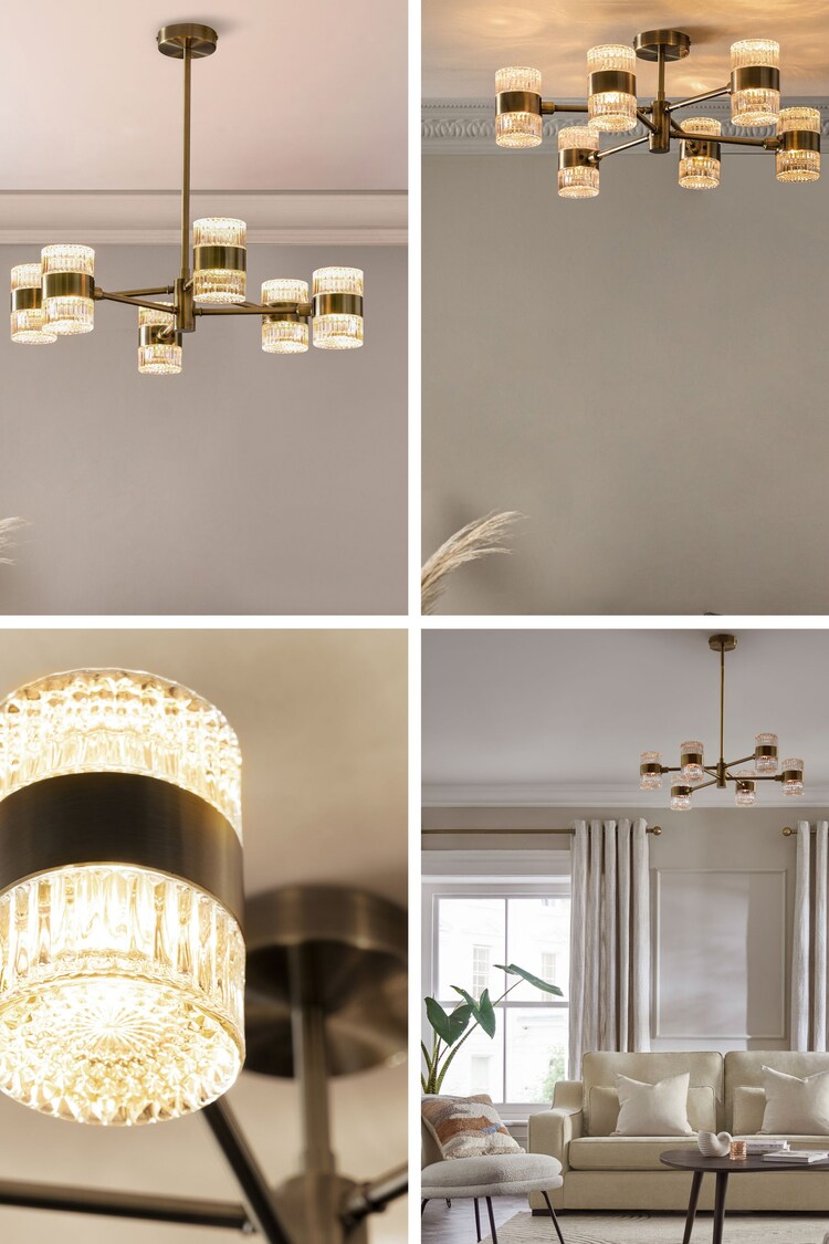Buy Brass Lexington 6 Light Chandelier Ceiling Light from the Next UK ...