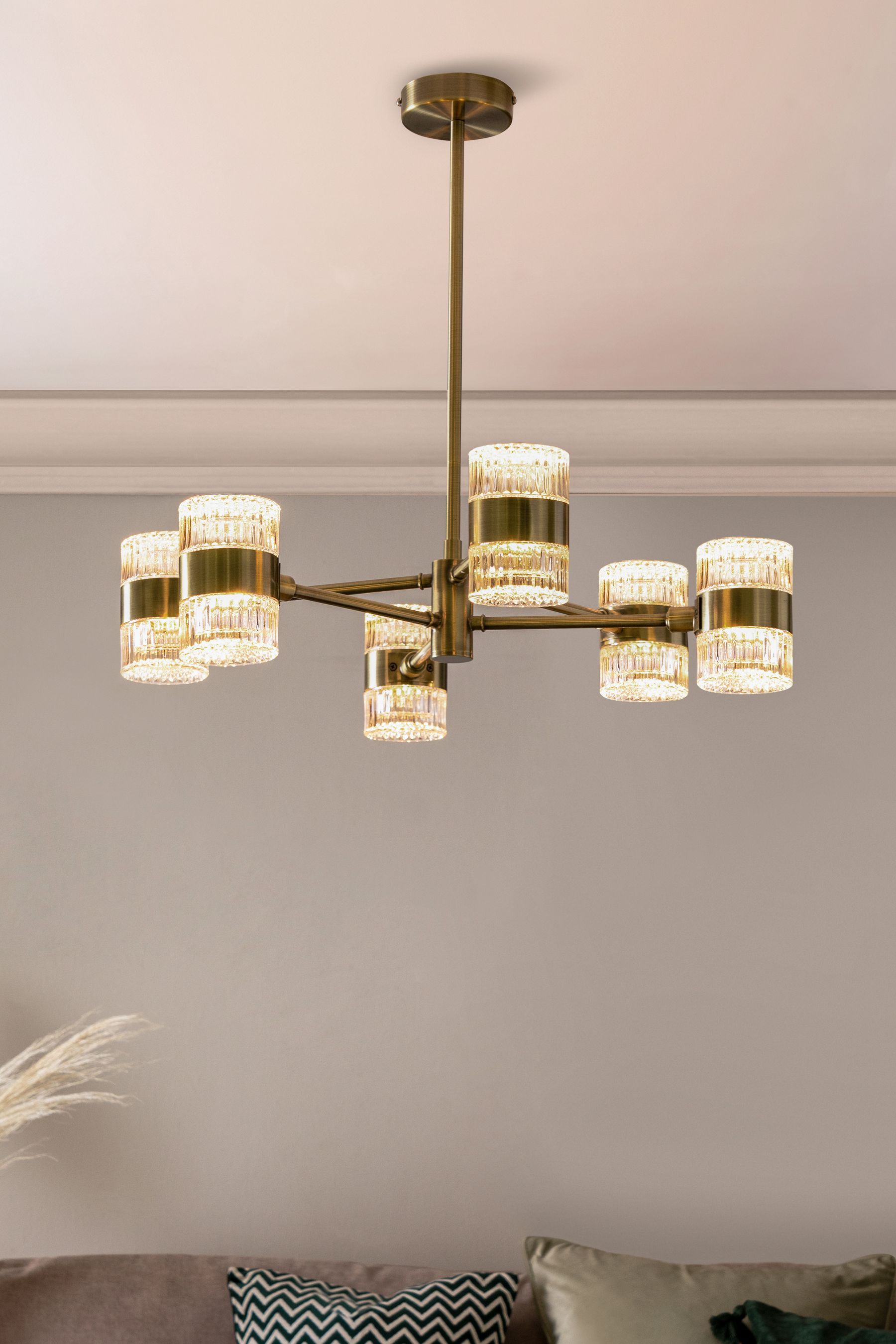 Buy Brass Lexington 6 Light Chandelier Ceiling Light from the Next UK ...