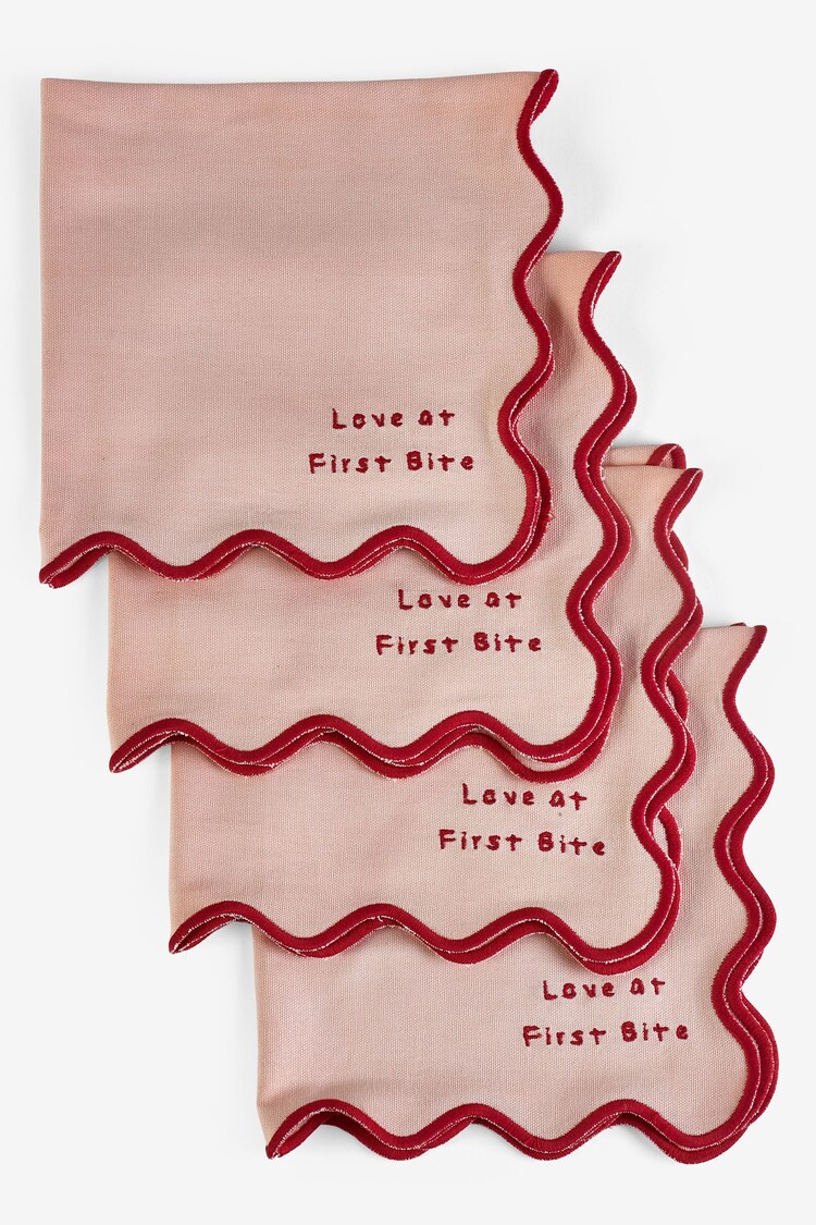 Buy Rockett St George Pink First Bite 100% Cotton Napkins Set Of 4 from ...