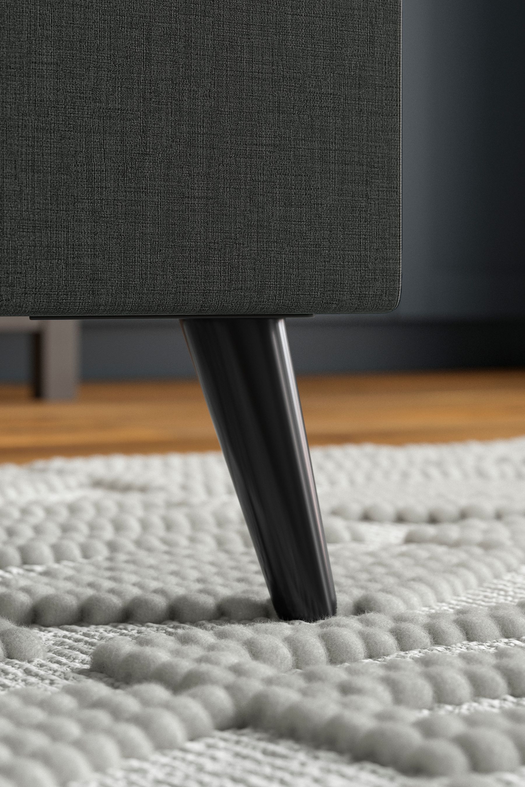 Buy Grey Charcoal Simple Contemporary Matson Upholstered Bed Bed Frame ...