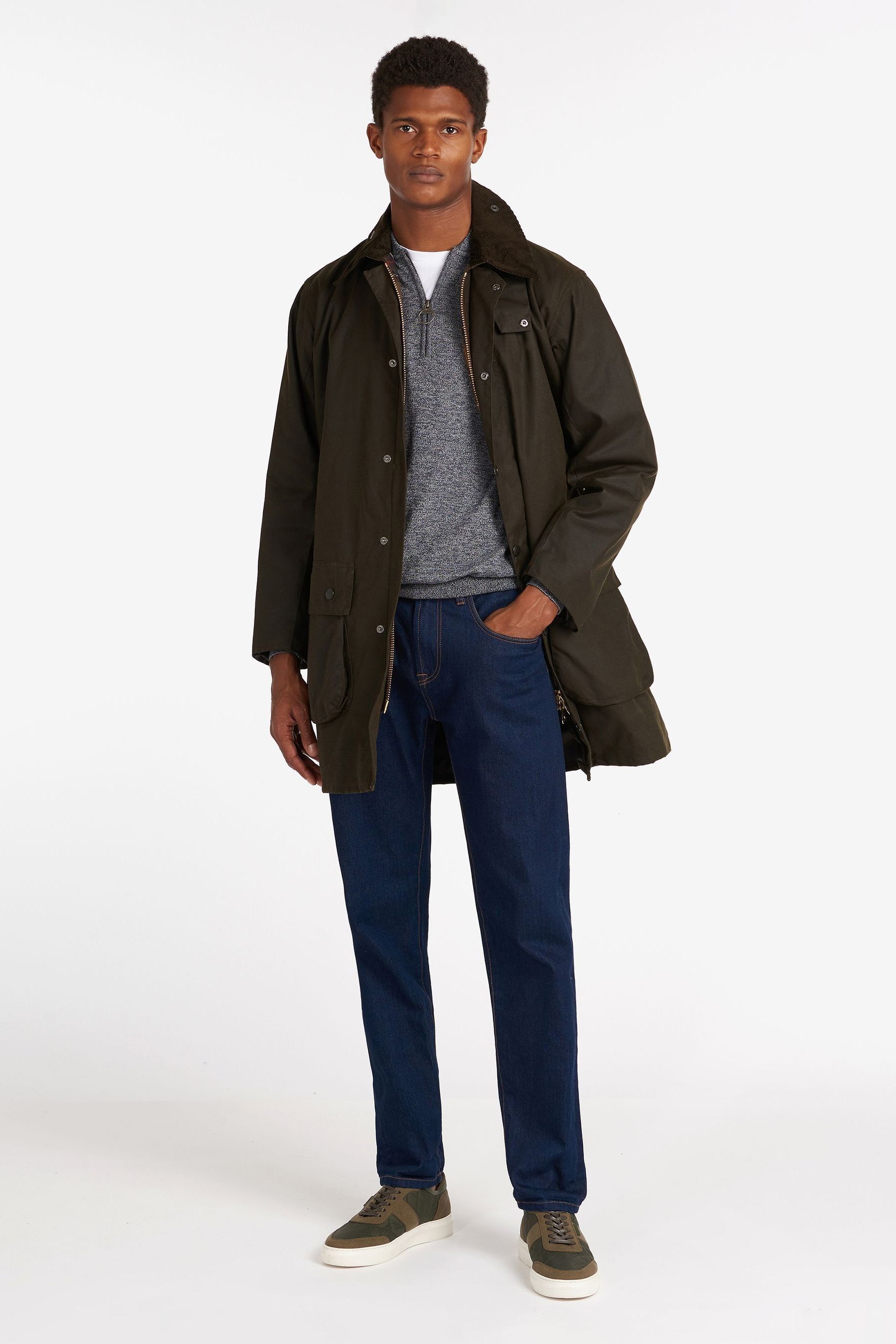 Buy Barbour® Green Classic Northumbria Wax Jacket from the Next UK ...