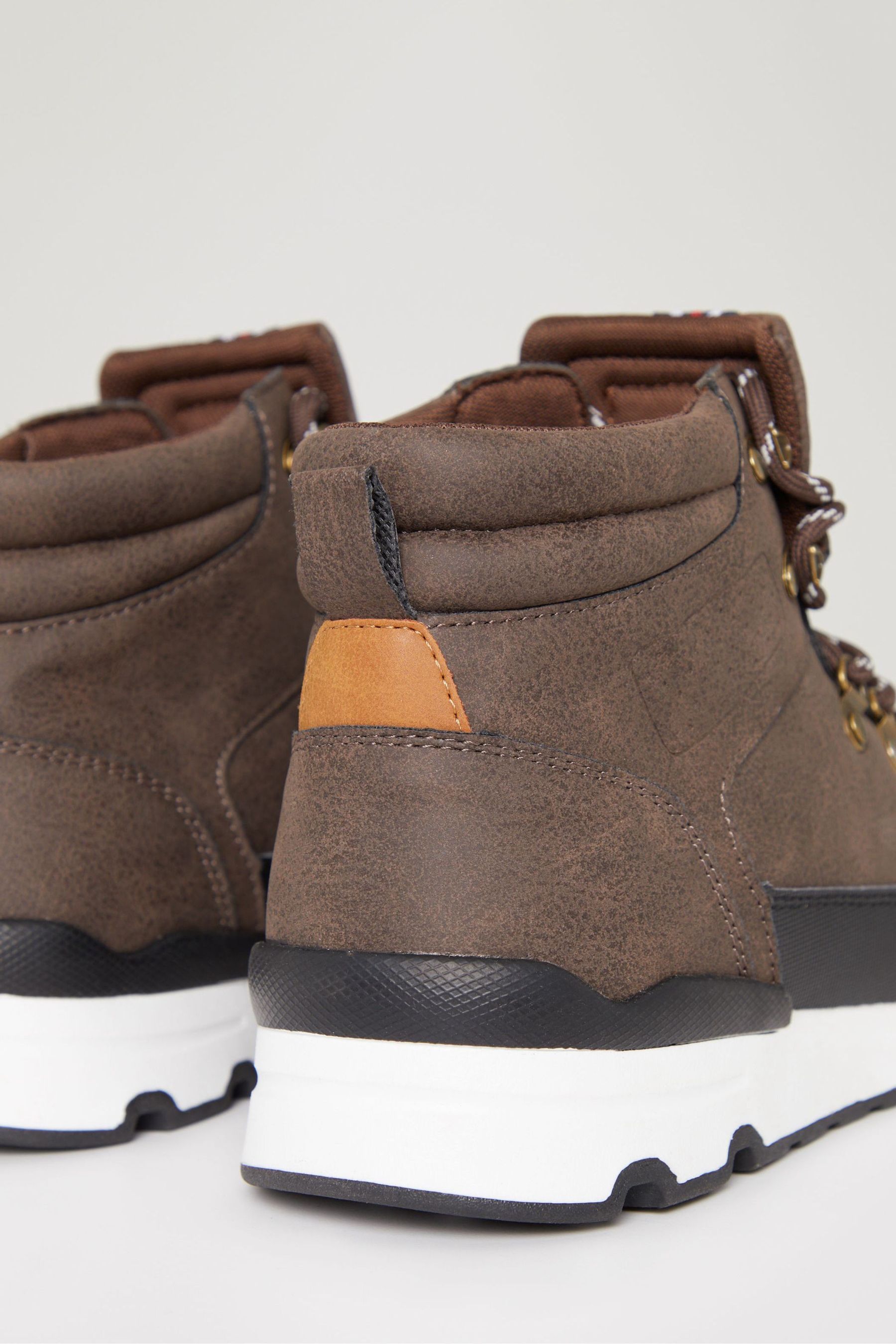Buy Threadbare Brown Contrast Sole Hiker Boots from the Next UK online shop