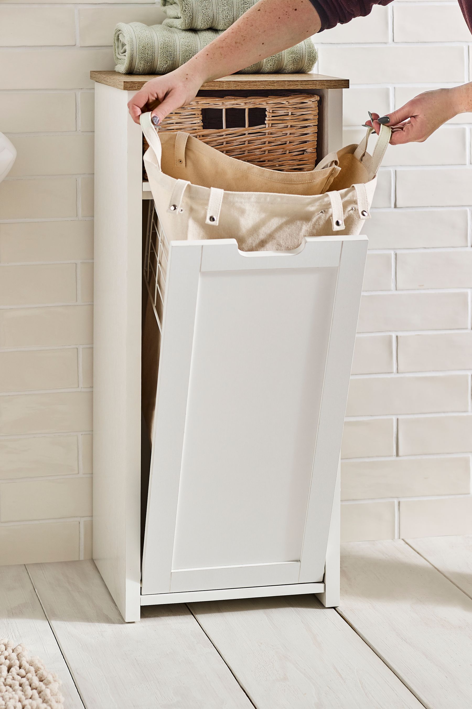 Buy White Malvern Chalk Laundry Basket from the Next UK online shop