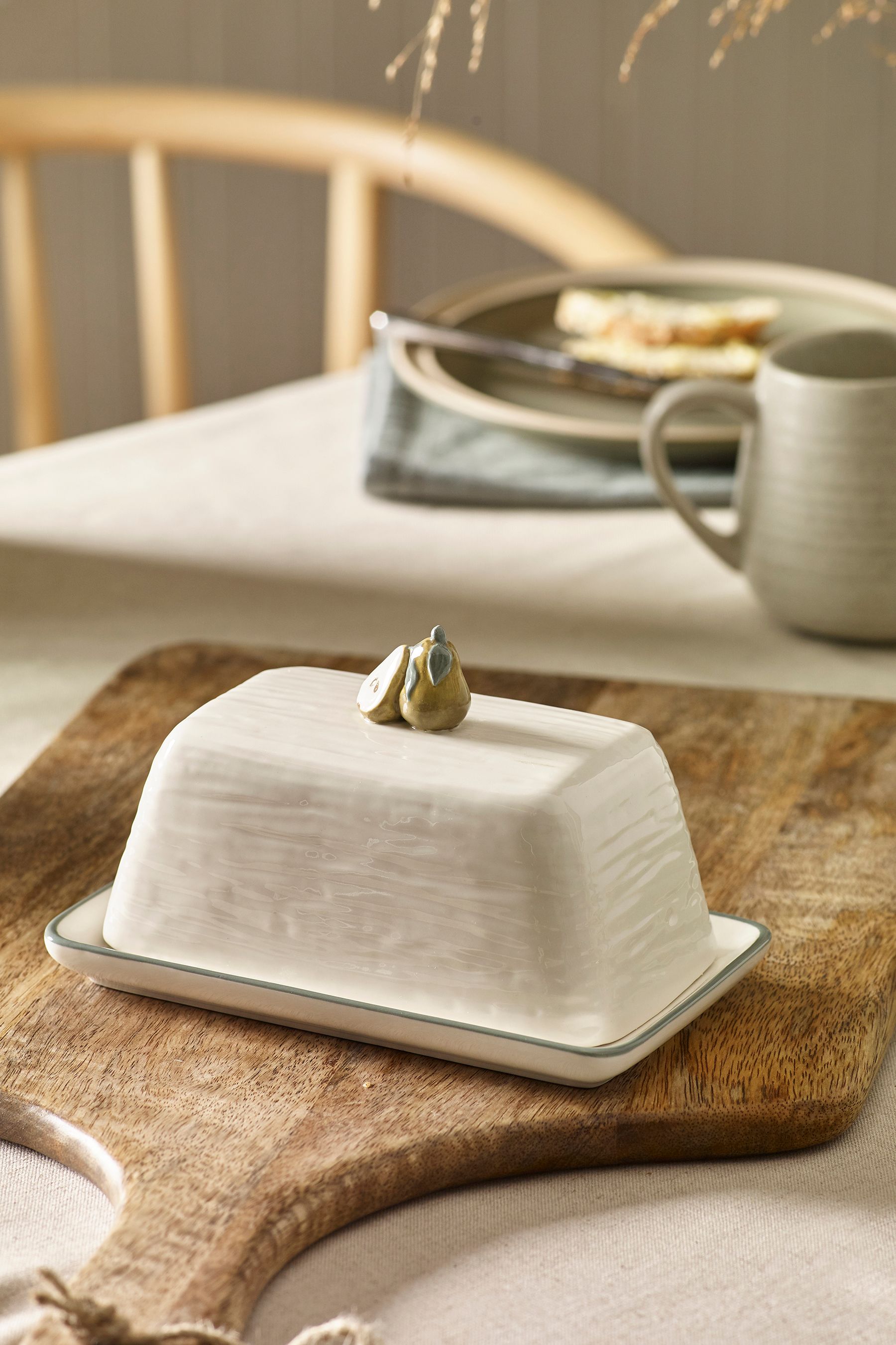 Buy White Pear Butter Dish from Next USA