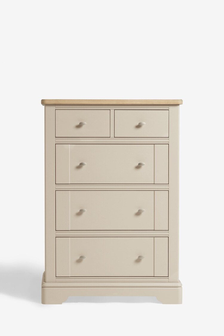 Buy Stone Hampton Painted Oak Collection 5 Drawer Tall Chest Of Drawers ...