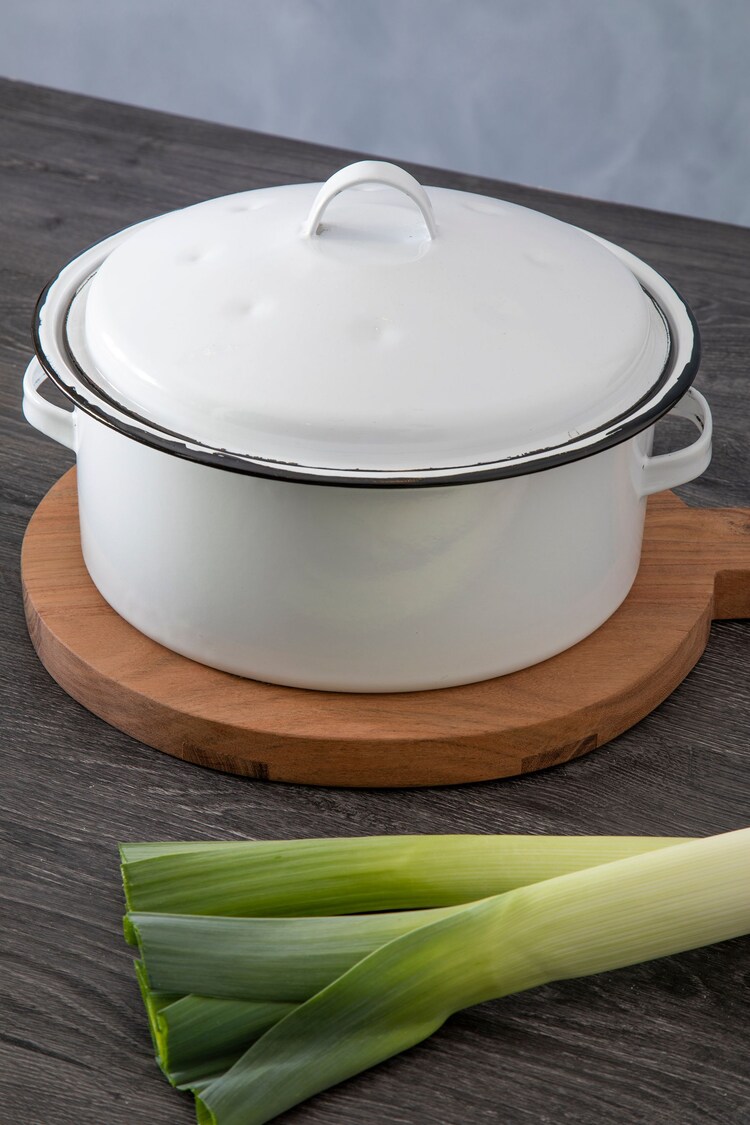 Buy Essentials by Premier White Round Self Basting Roaster from the ...