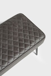Buy Monza Faux Leather Dark Grey Hamilton Quilted Dining Bench from the ...