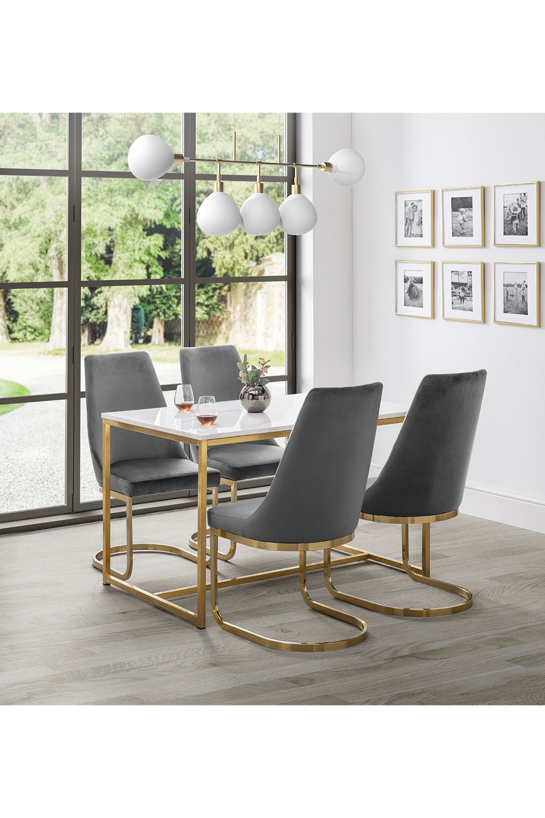 Buy Julian Bowen Gold Scala Dining Table from the Next UK online shop