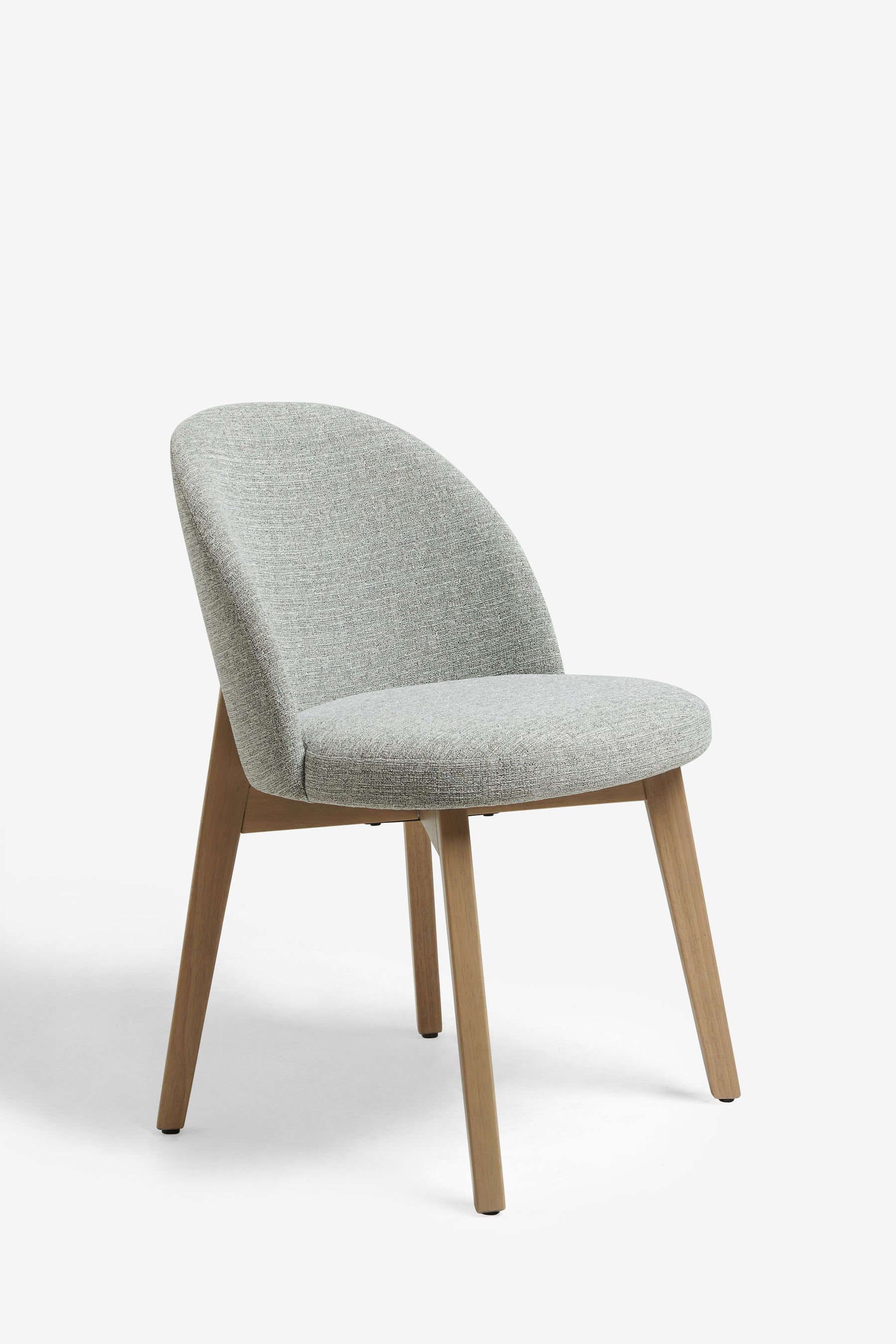 Buy Set of 2 Tweedy Plain Mid Grey Preston Light Wood Leg Dining Chairs ...