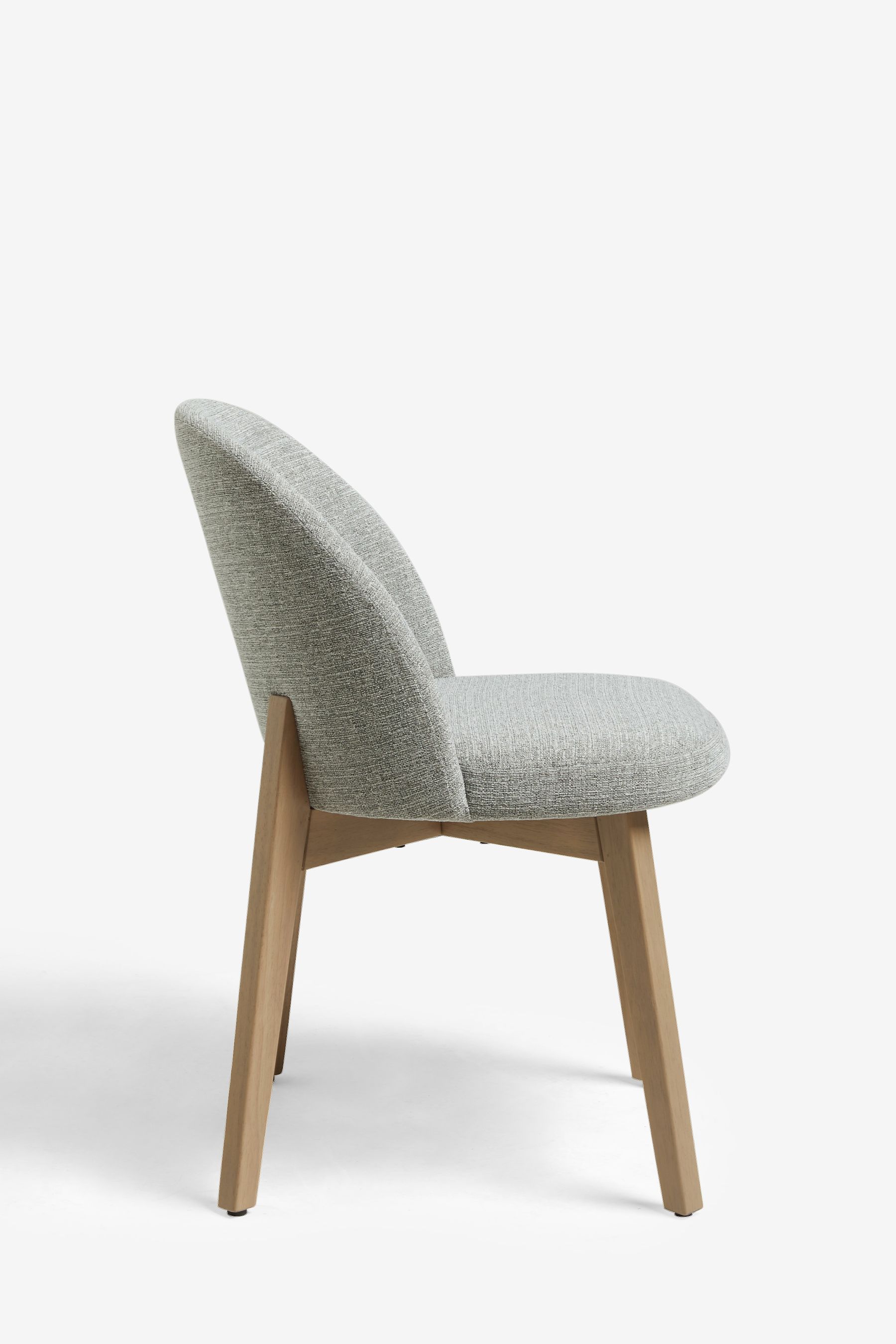 Buy Set of 2 Tweedy Plain Mid Grey Preston Light Wood Leg Dining Chairs ...