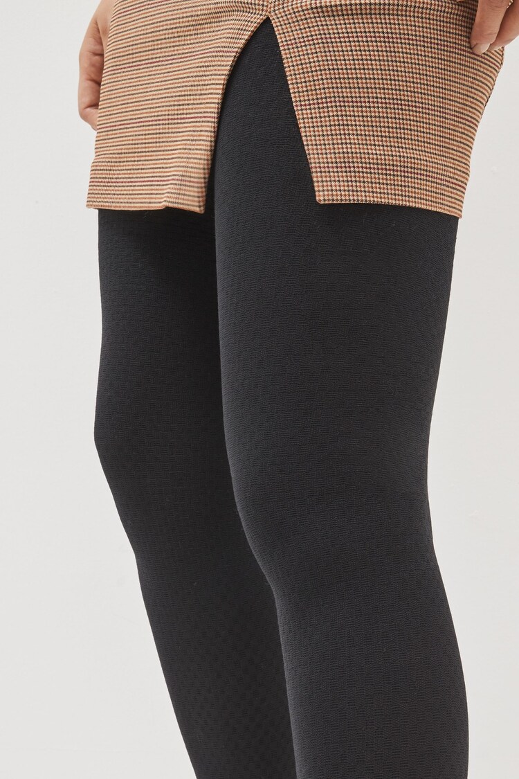 Buy Black Texture Thermal 100D Tights from Next Australia