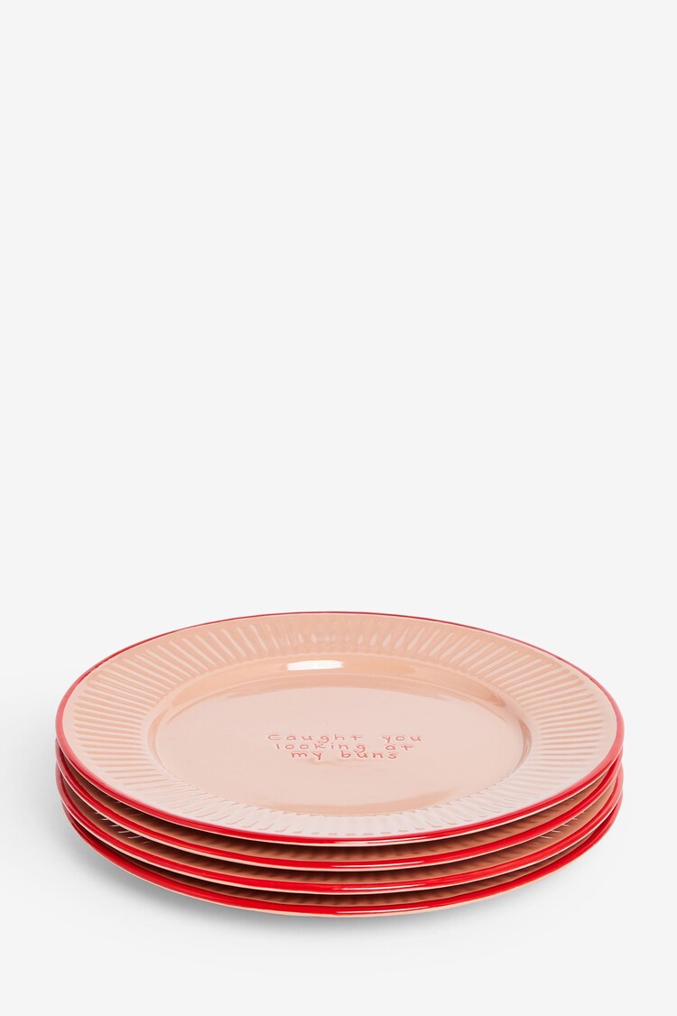 Buy Rockett St George Pink & Red First Bite Side Plates Set Of 4 from ...