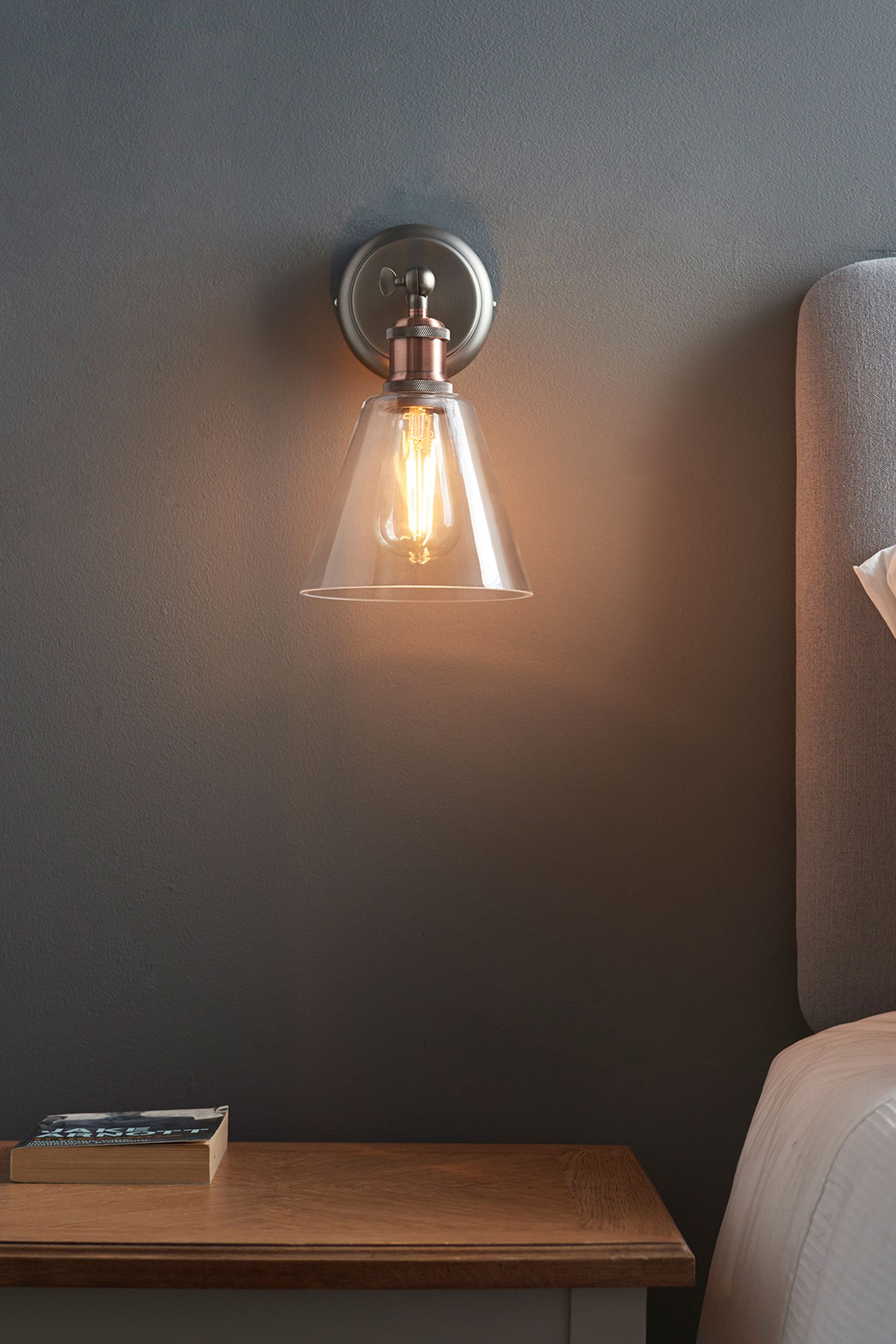 Buy Gallery Home Hamilton Clear Shade Wall Light from the Next UK ...