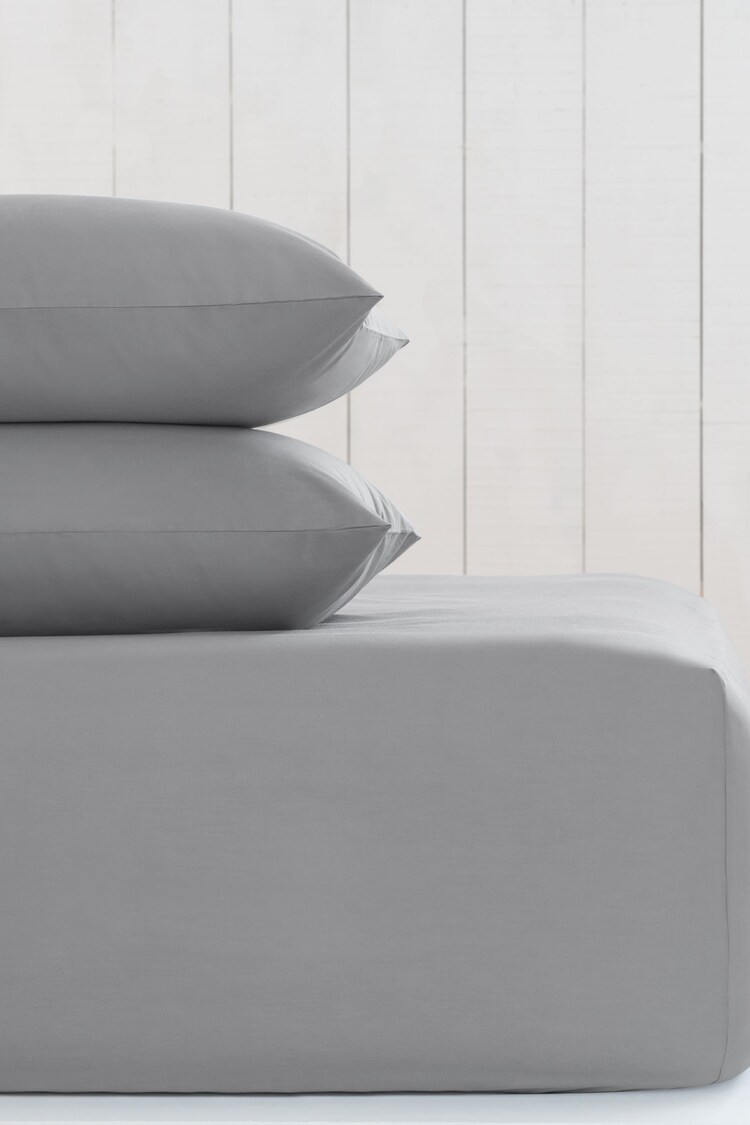 Buy Grey Mid Cotton Rich Extra Deep Fitted Sheet from Next Ireland