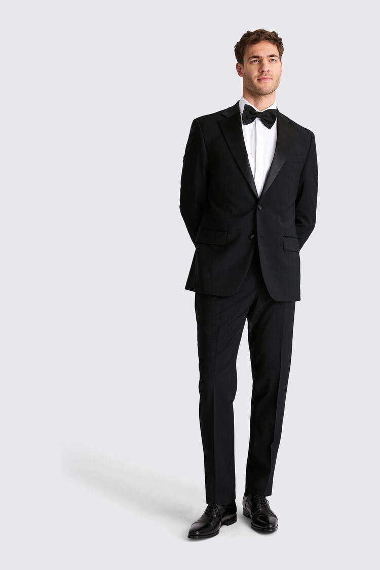 Buy MOSS Black Tailored Fit Performance Dresswear Notch Suit: Jacket ...