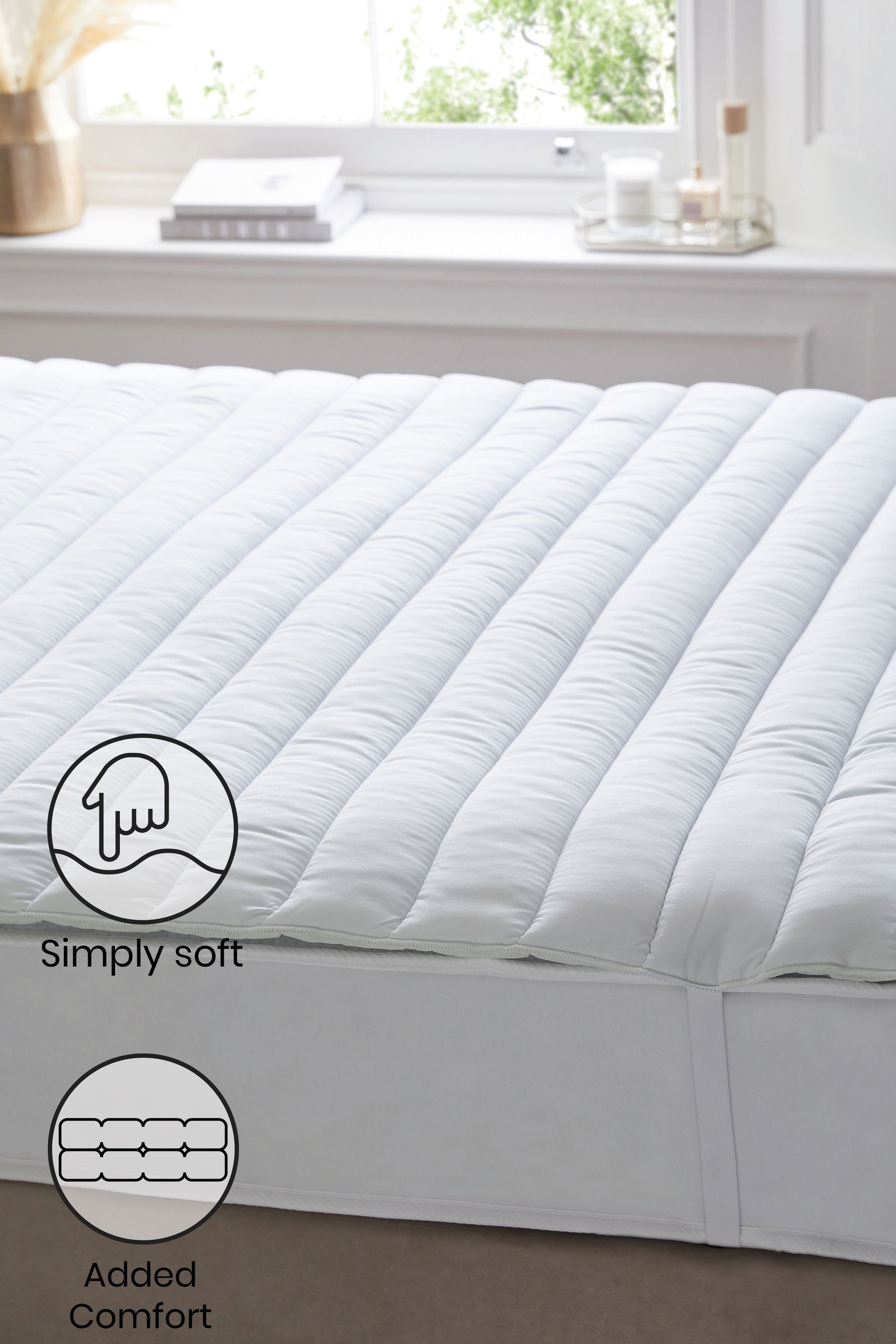 Buy White Simply Soft Deep Fill Mattress Protector from the Next UK ...