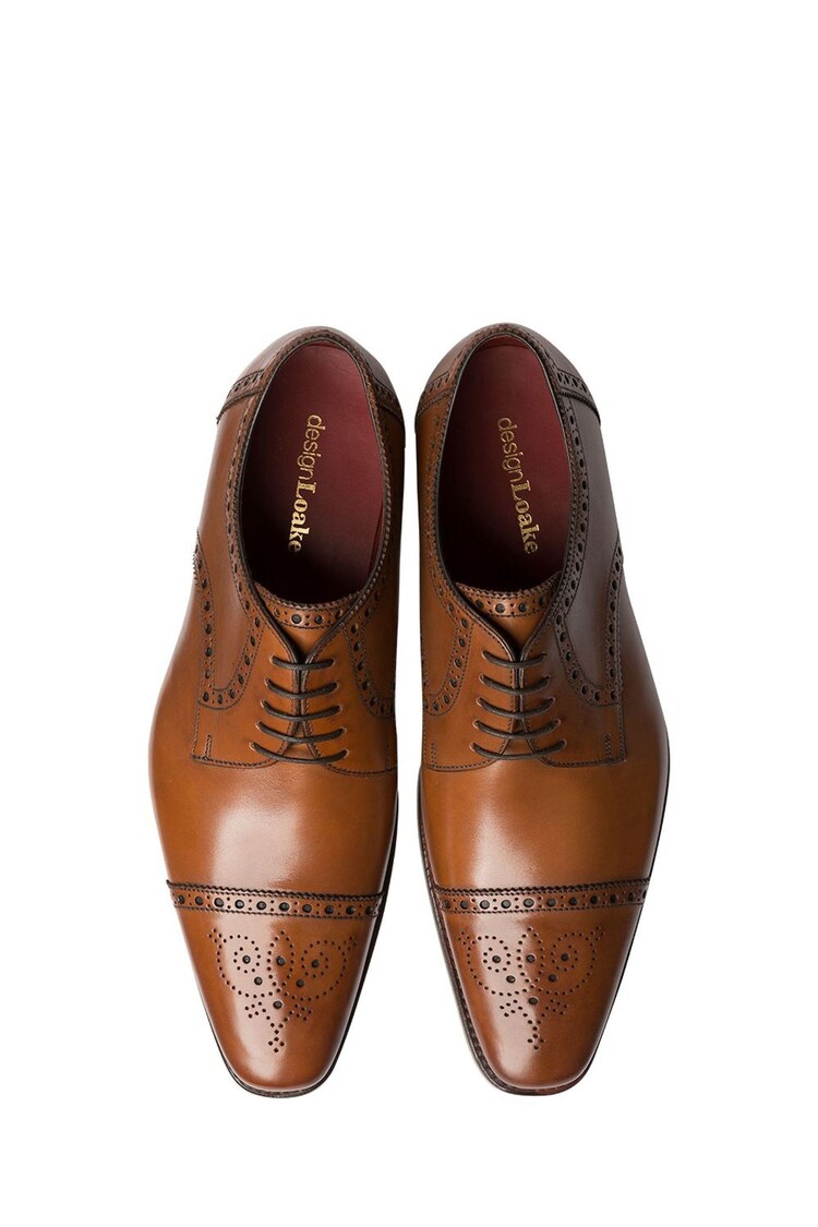 Buy Loake Foley Calf Leather Semi Brogue Shoes from the Next UK online shop