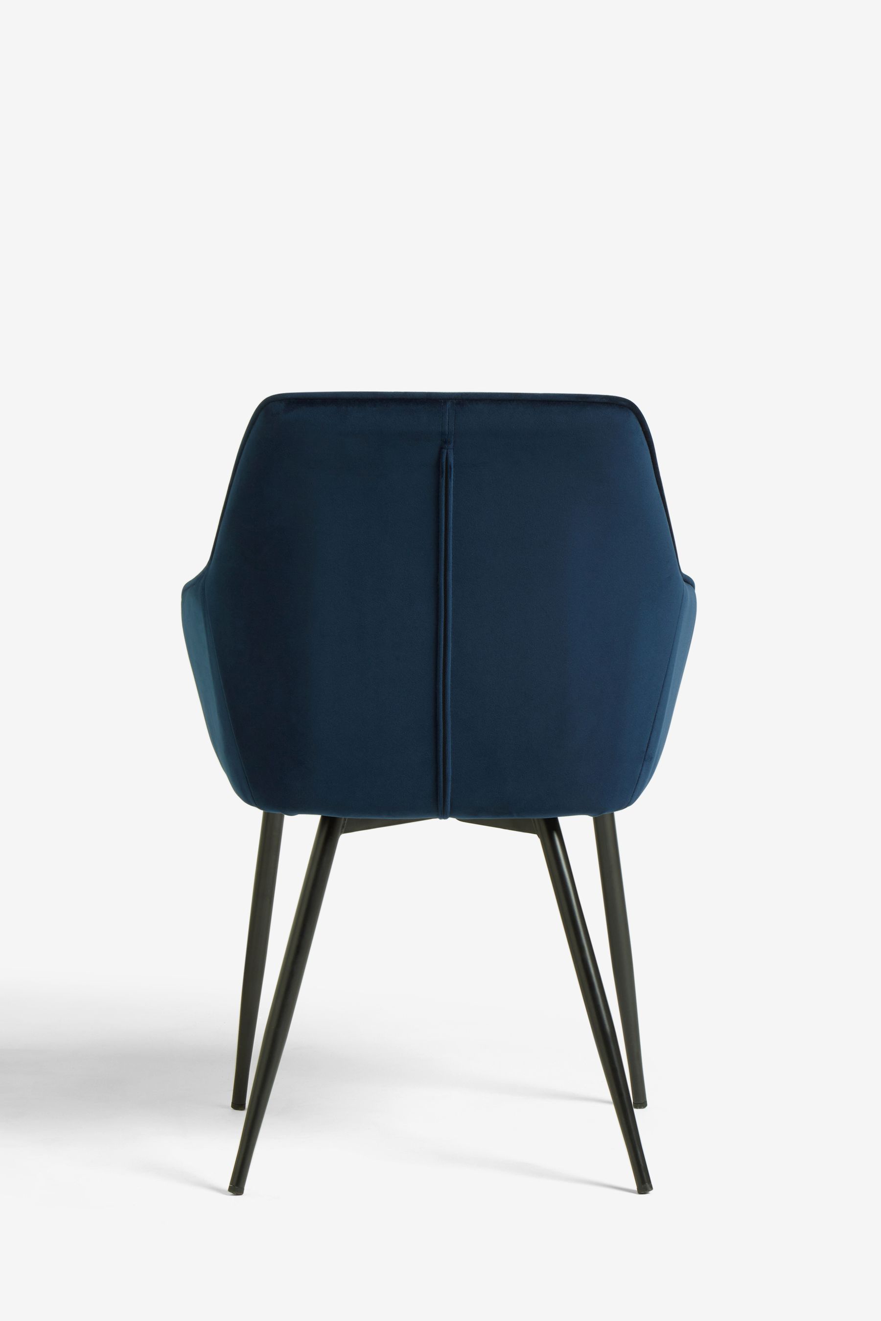 Buy Set of 2 Soft Velvet Navy Blue Hamilton Black Leg Quilted Dining ...