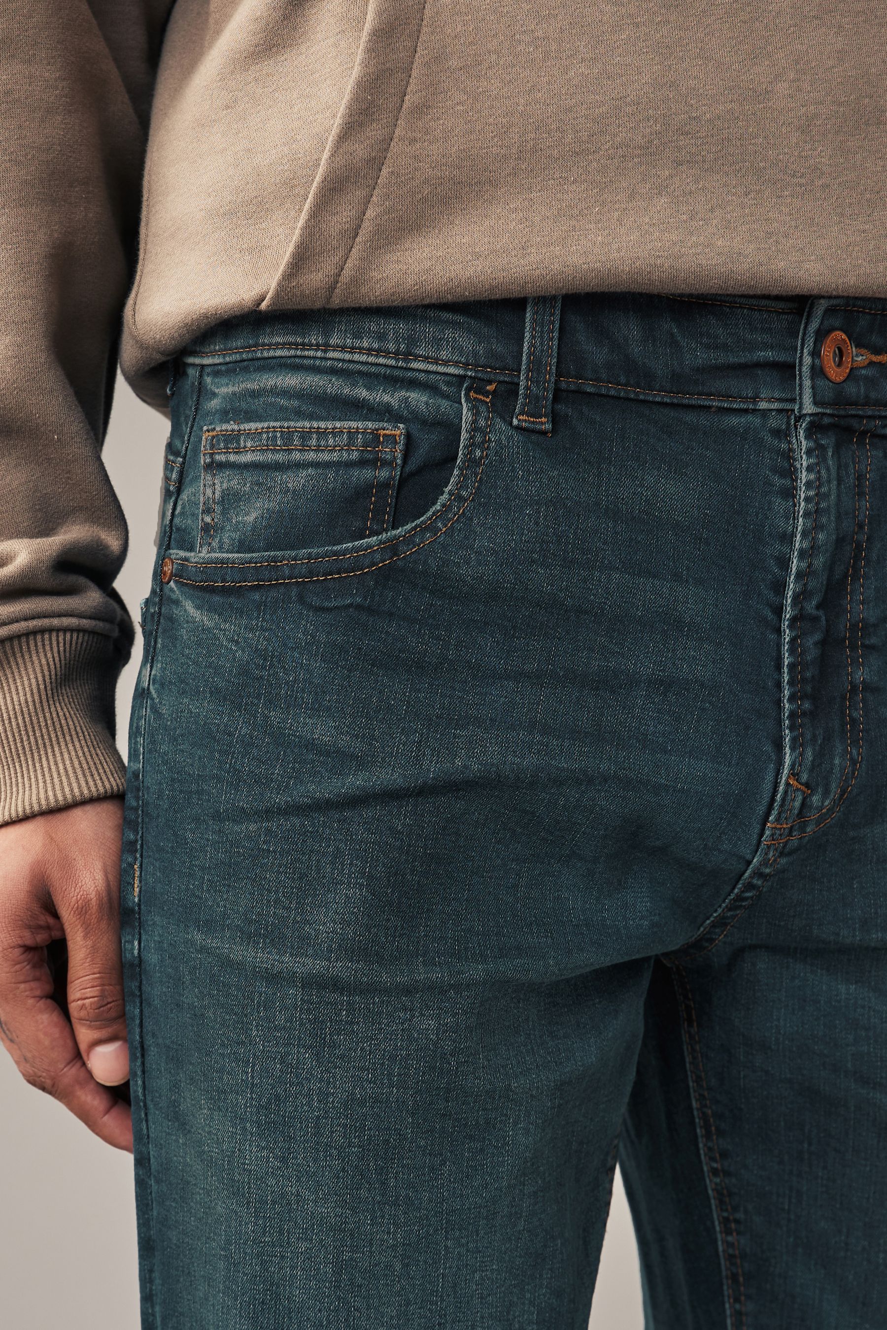 Buy Mid Tint Straight Fit Vintage Stretch Authentic Jeans from Next ...