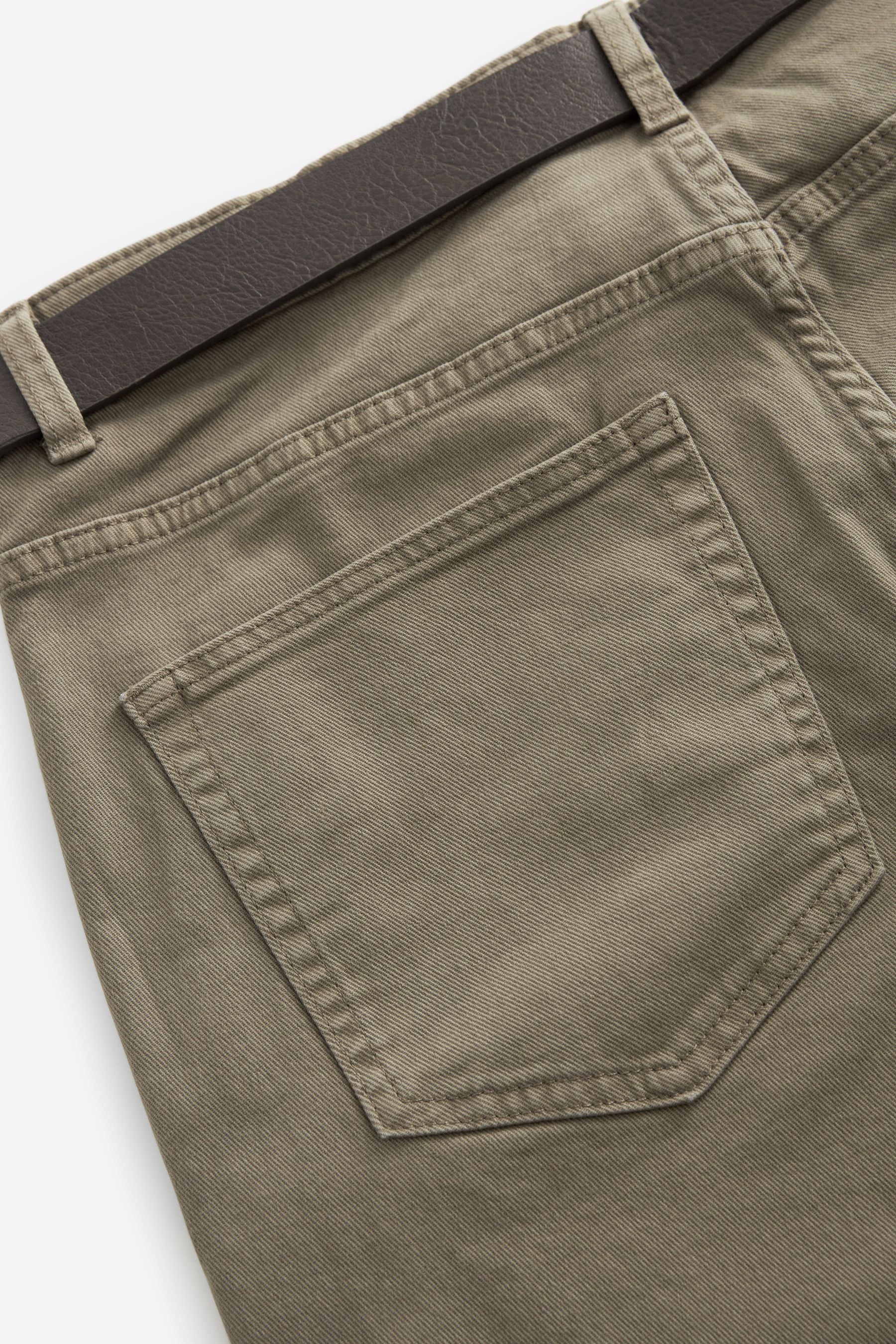 Buy Tan Brown Straight Fit Belted Authentic Jeans from the Next UK ...