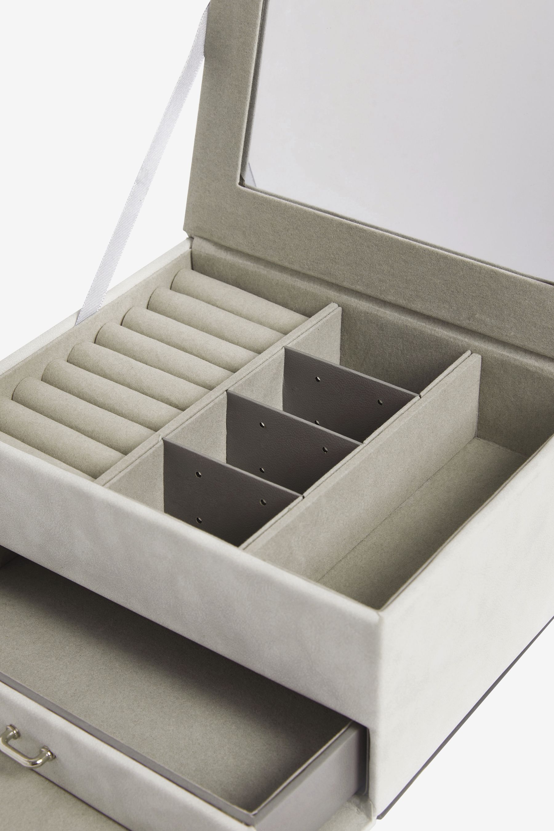 Buy Grey Faux Leather Jewellery Box from the Next UK online shop