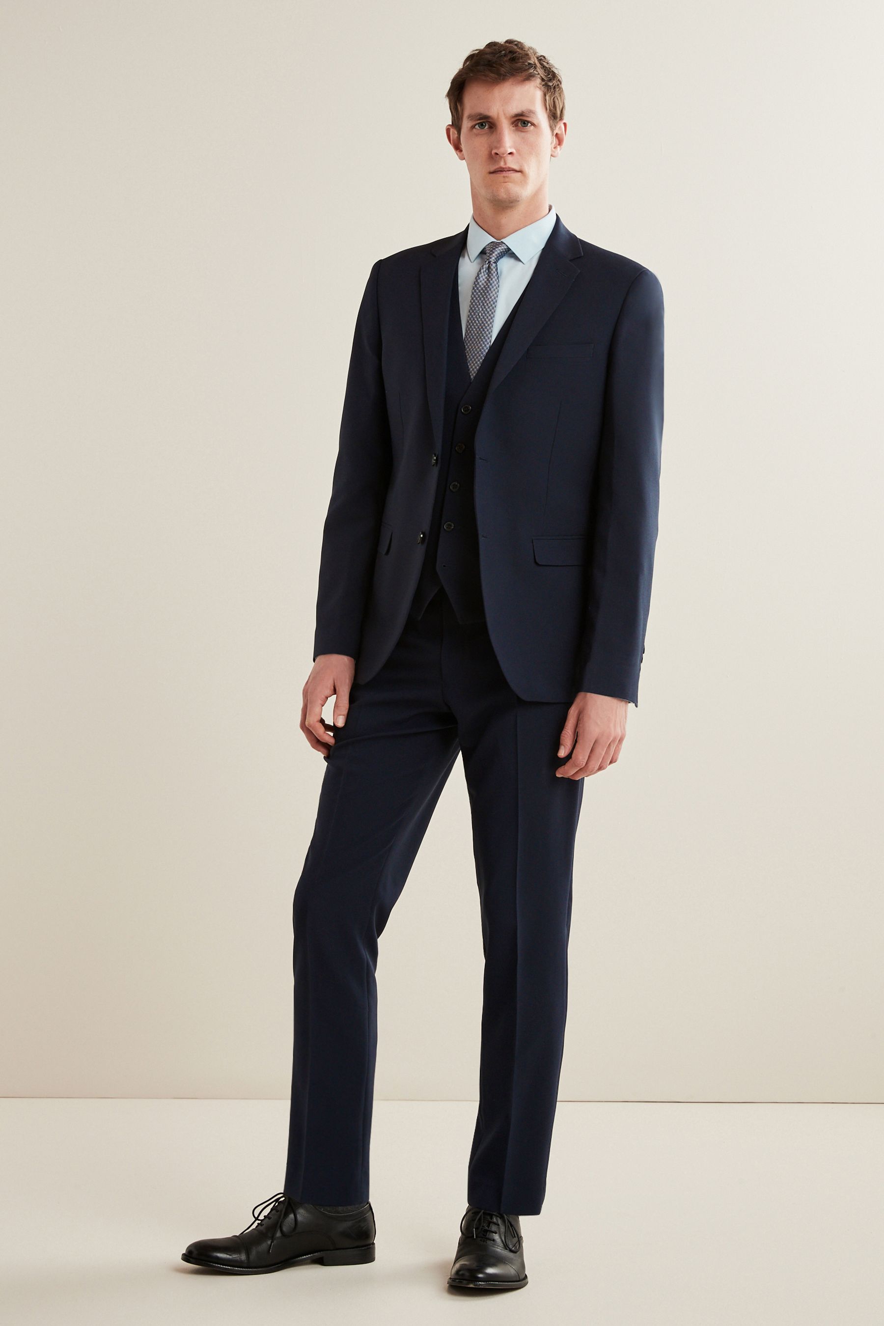 Buy Navy Blue Slim Fit Essential Suit Jacket from the Next UK online shop