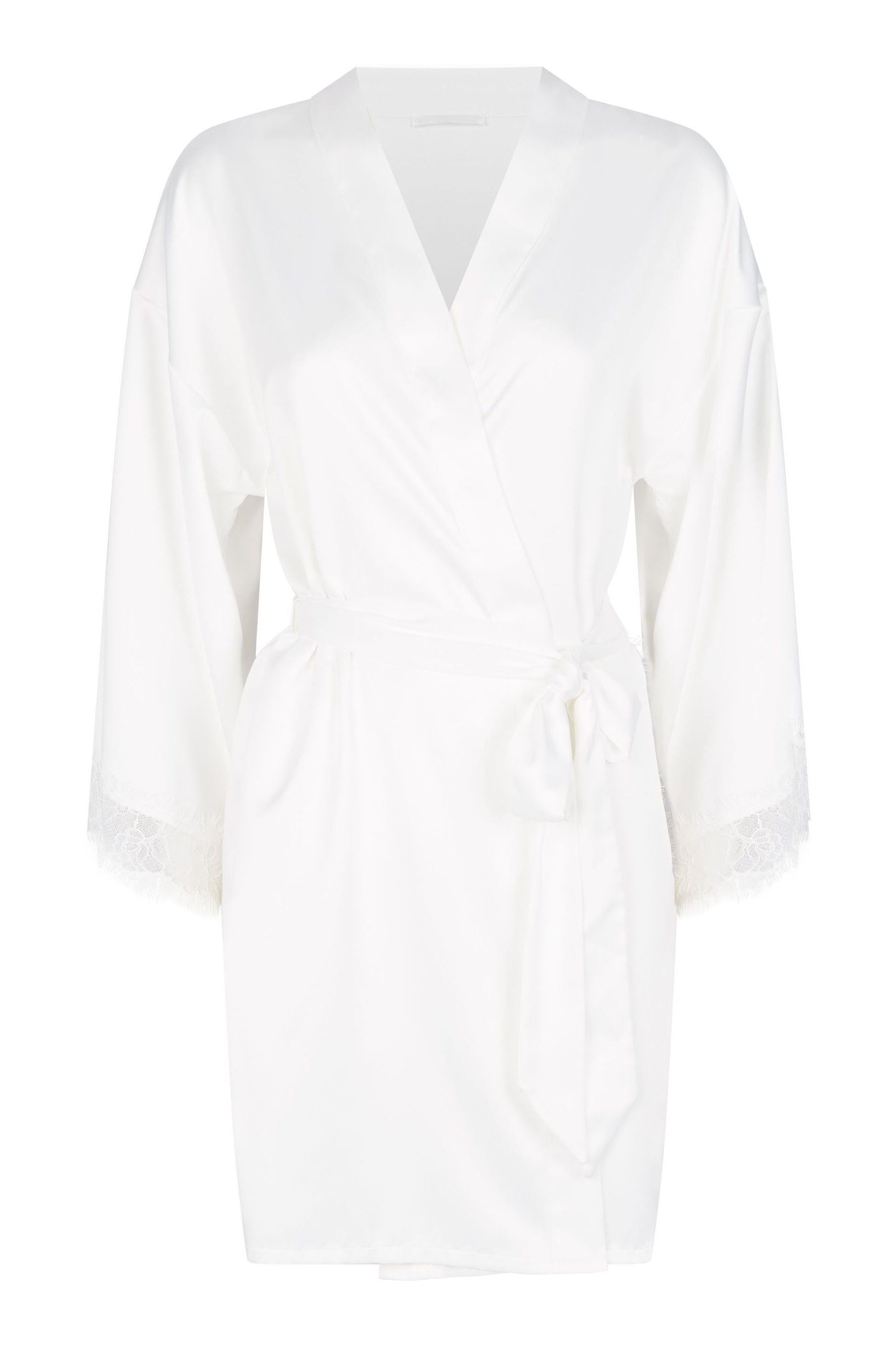 Buy Ann Summers White Satin Cherryann Robe Dressing Gown from the Next ...
