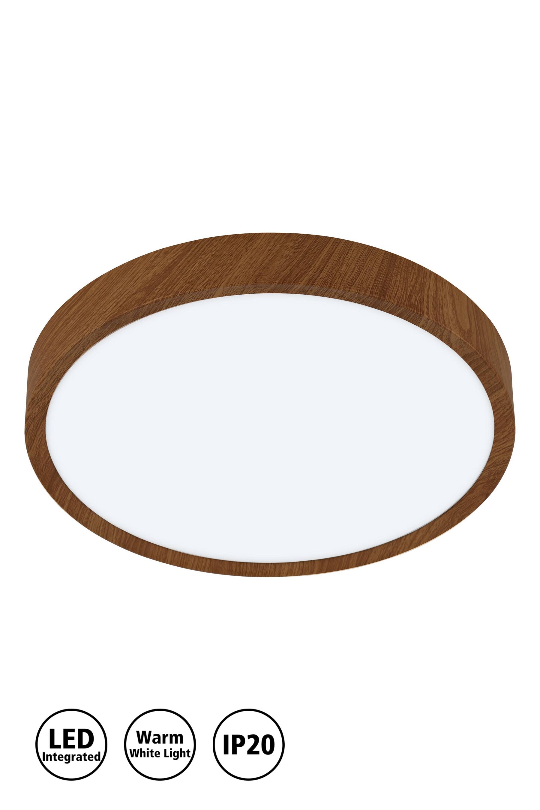 Buy Eglo White Dark Wood Musurita LED Ceiling Light from the Next UK ...