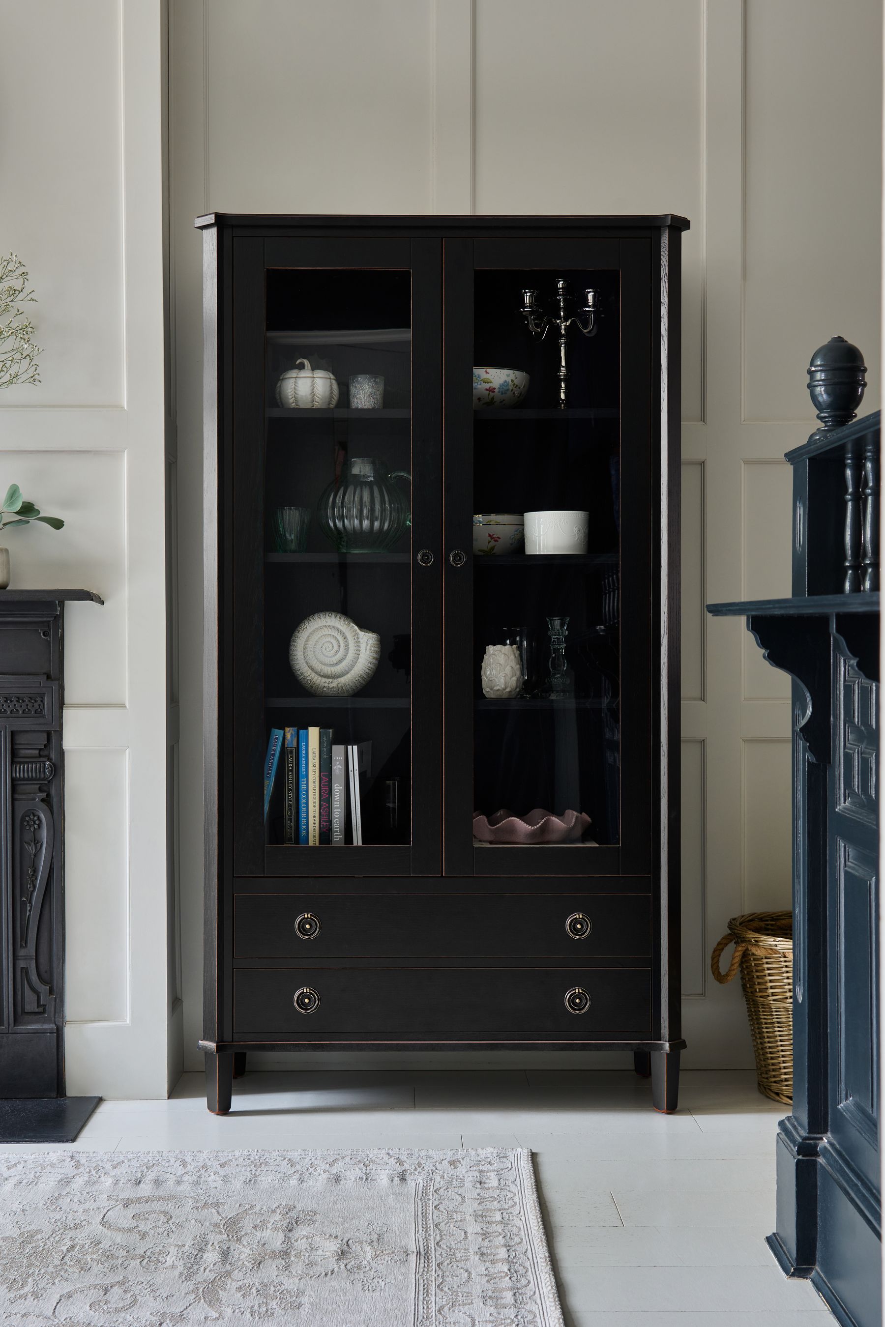 Buy Laura Ashley Black Henshaw 2 Door 2 Drawer Display Unit from the ...