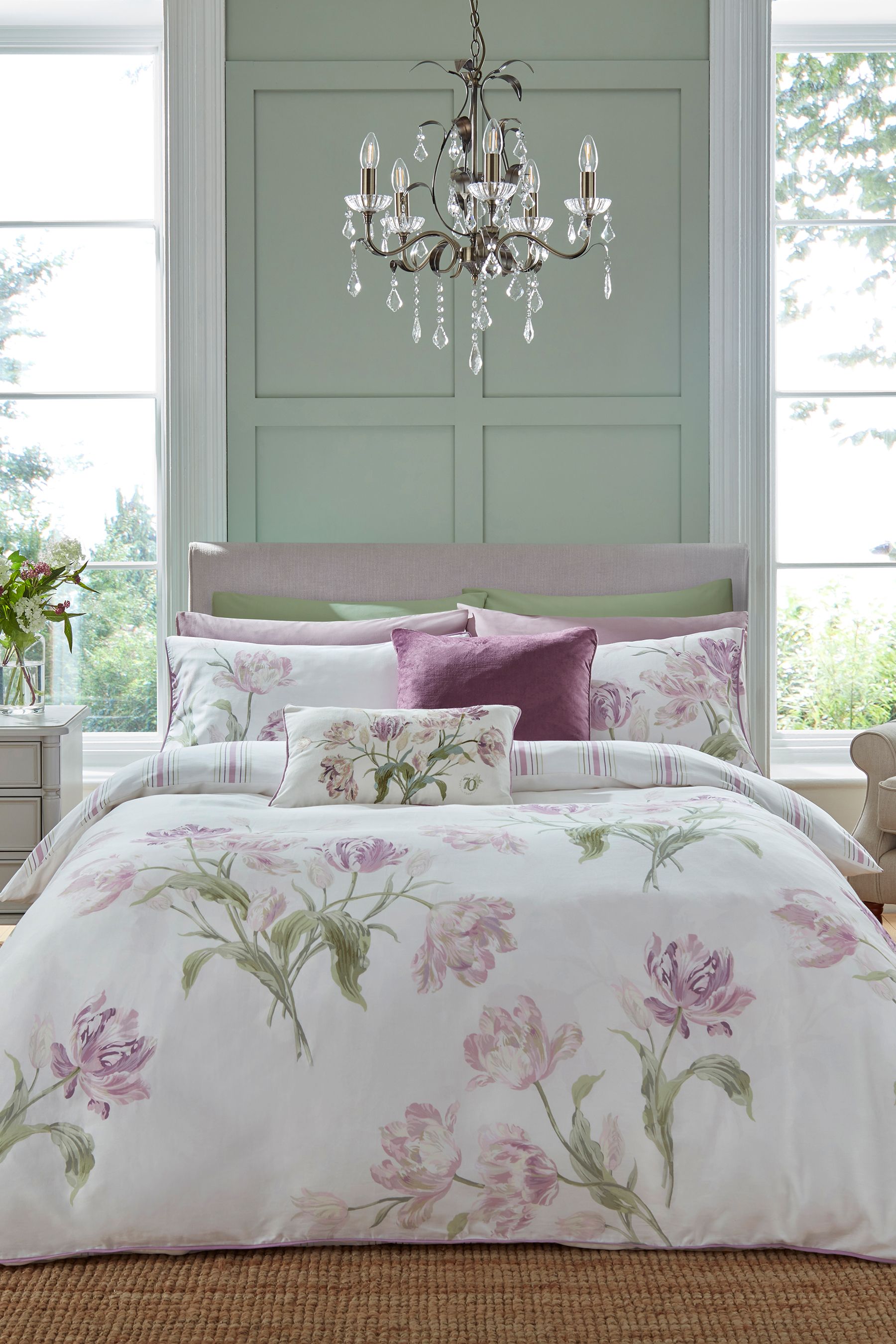 Buy Laura Ashley Grape Purple 220 Thread Count Gosford 100% Cotton ...