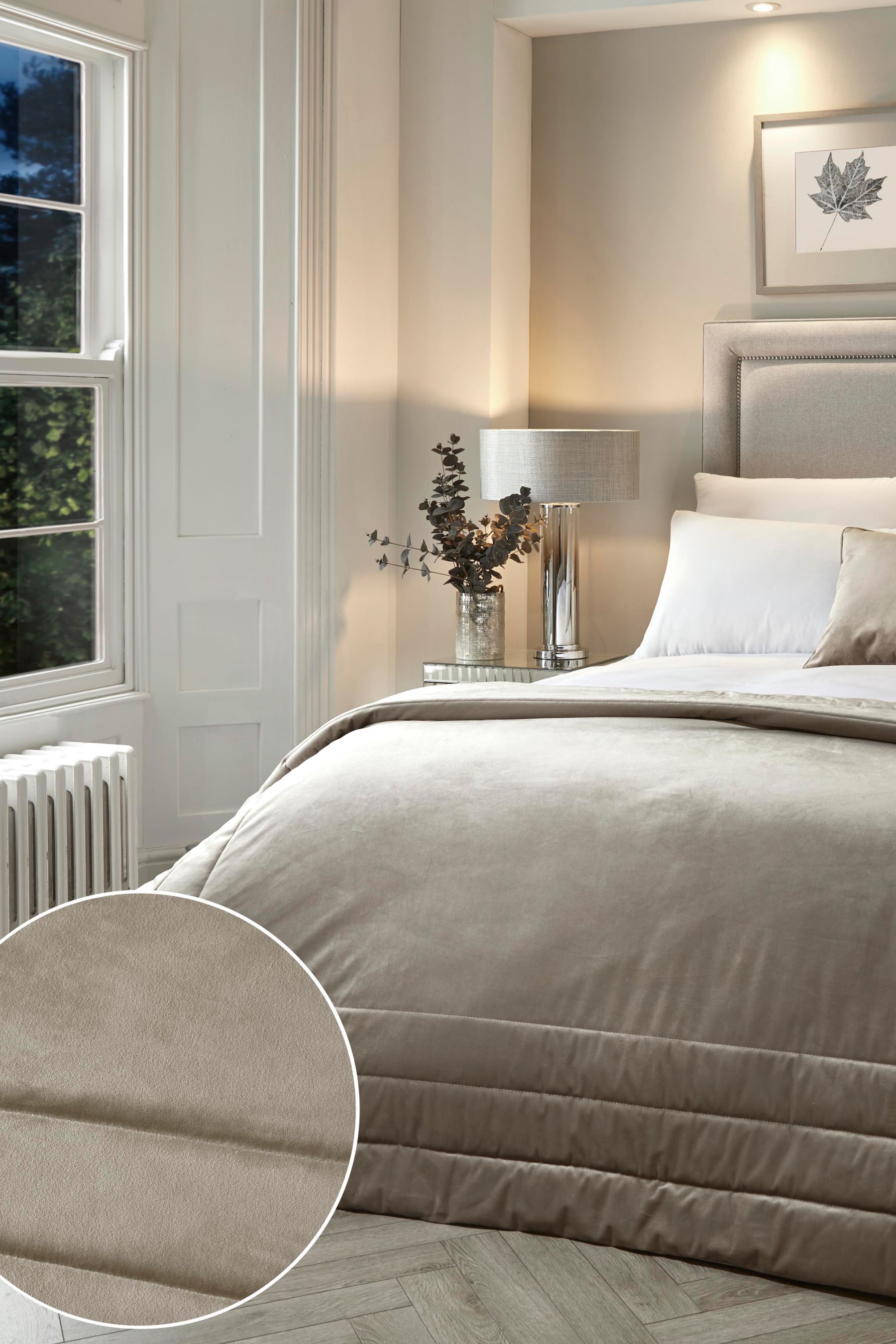 Buy Soiree Natural Melanie Velvet Bedspread from the Next UK online shop
