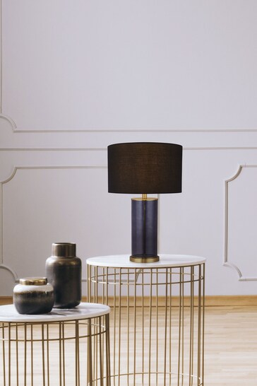 Buy Searchlight Gold/Blue Chiara Glass Table Lamp from the Next UK ...