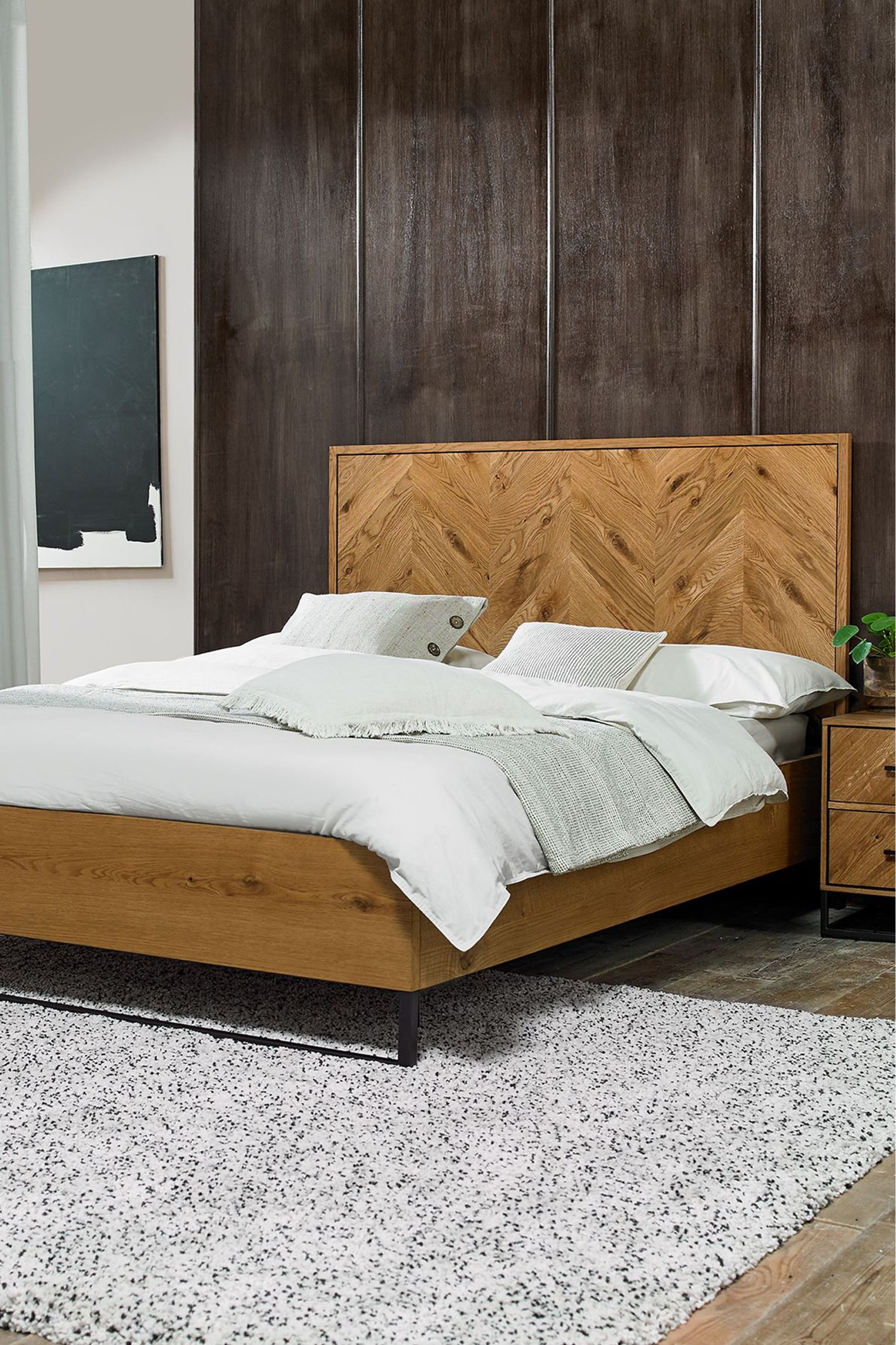 Buy Bentley Designs Natural Riva Oak Panel Bedstead from the Next UK ...