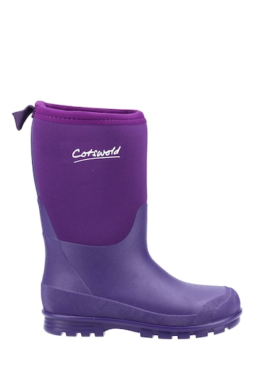 Buy Cotswold Younger Girls Purple Hilly Neoprene Wellies from the Next ...