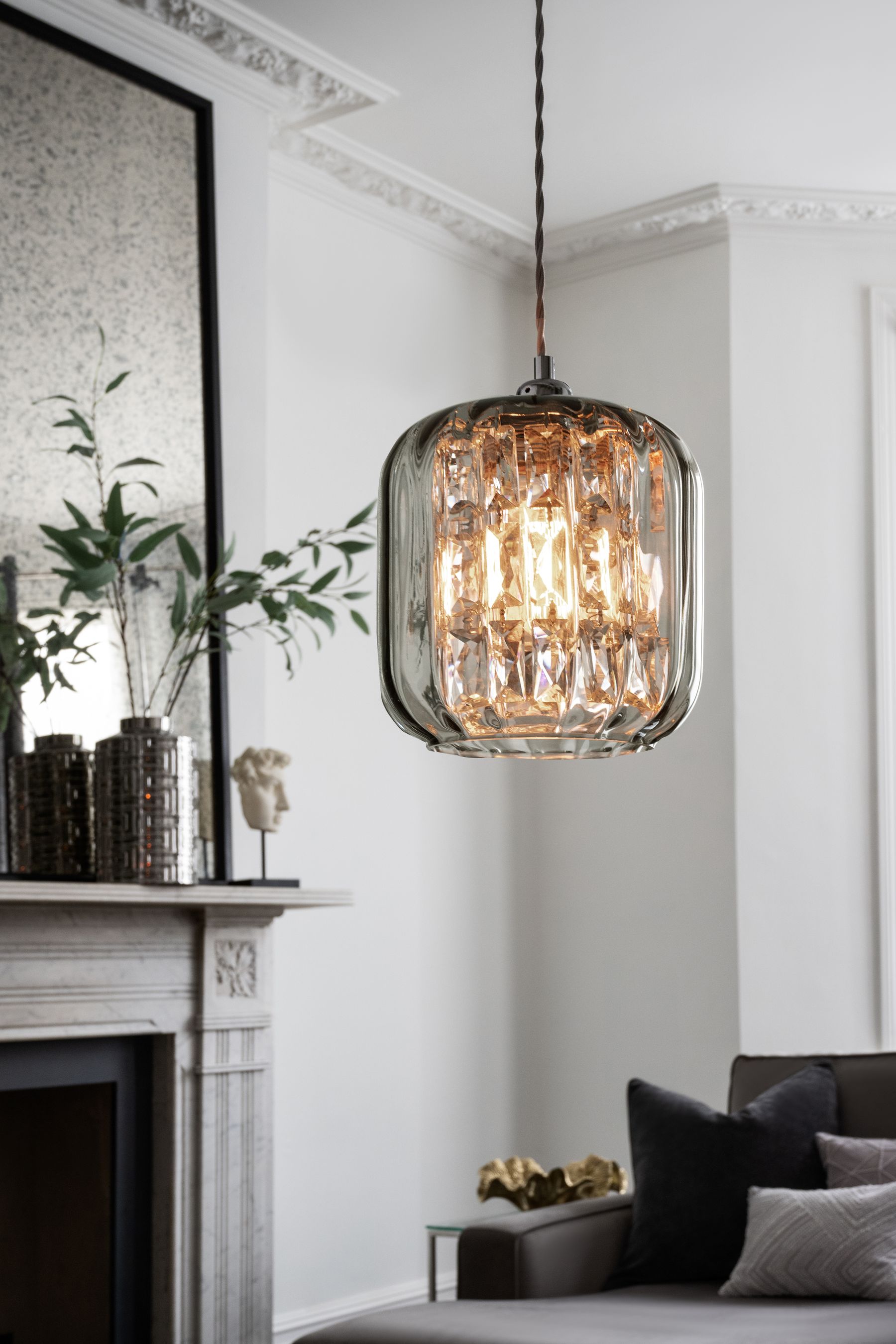 Buy Smoke Grey Chelsea Easy Fit Pendant Lamp Shade from the Next UK ...