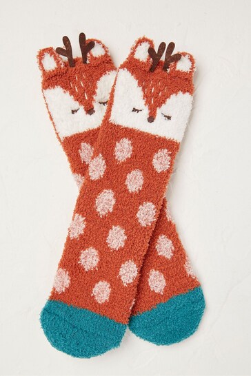 Buy FatFace Orange Boys Deer Fluffy Socks from the Next UK online shop