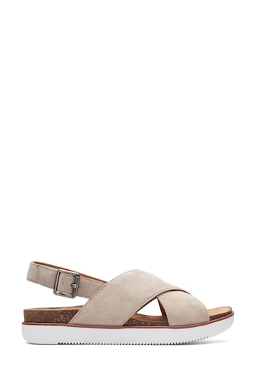 Buy Clarks Sand Suede Elayne Cross Sandals from the Next UK online shop