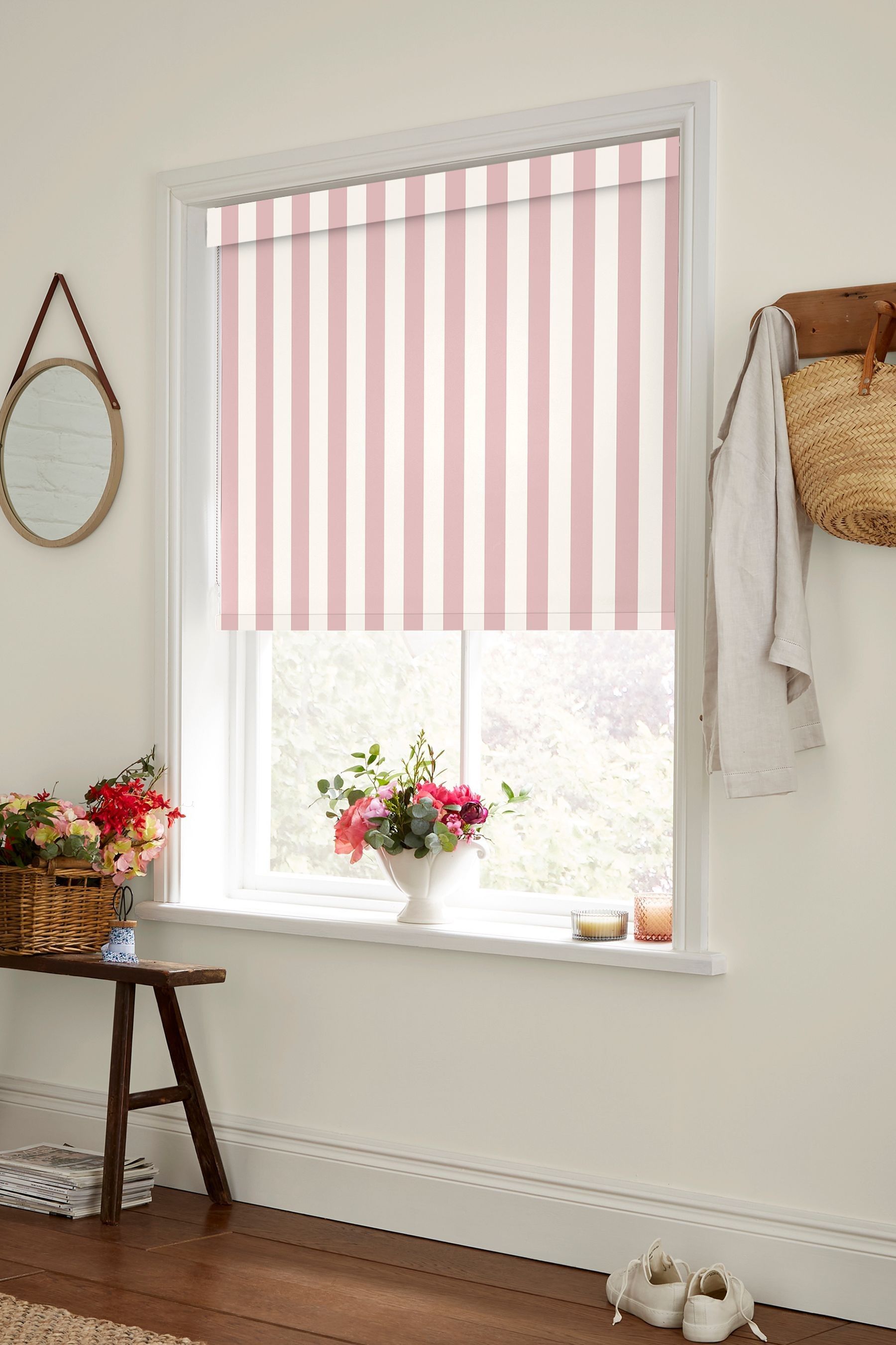 Buy Cath Kidston Pink Canopy Stripe Made to Measure Roller Blind from ...