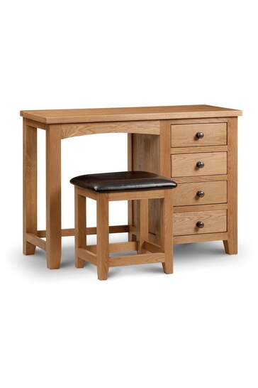 Buy Julian Bowen Brown Marlborough Single Pedestal Dressing Table from ...