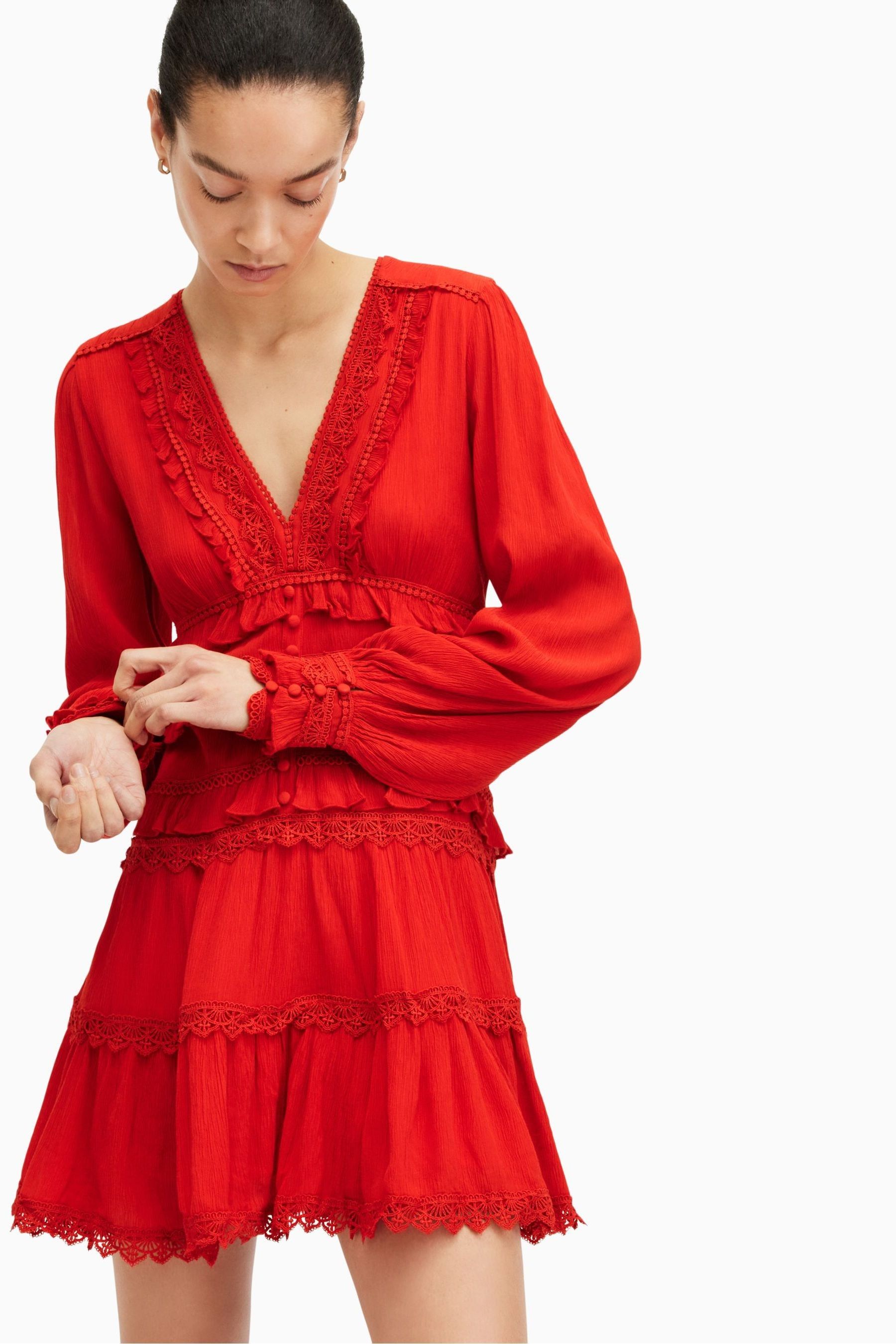 Buy AllSaints Red Zora Dress from the Next UK online shop