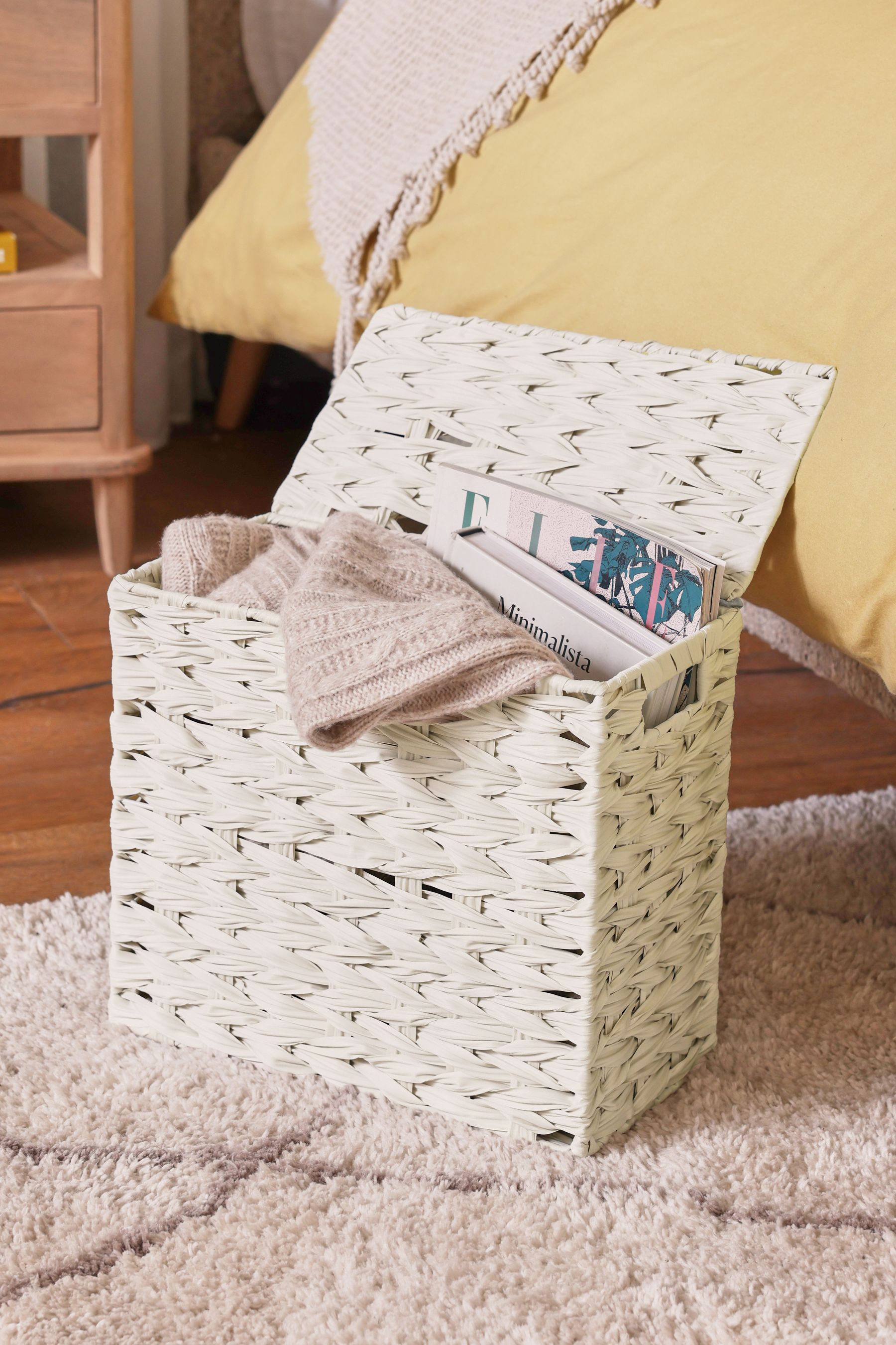 Buy Cream Woven Plastic Slimline Basket from the Next UK online shop